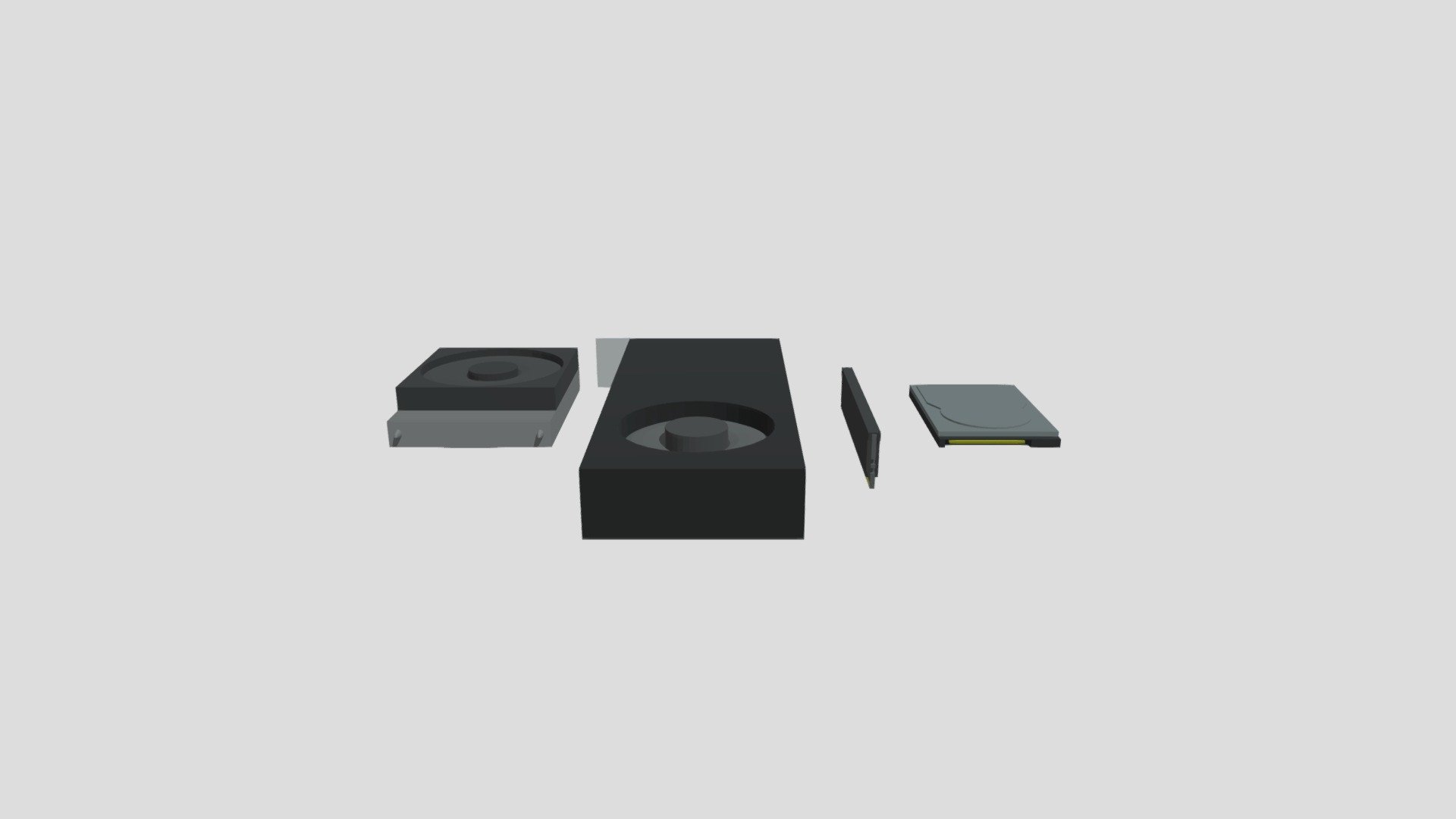 Low- Poly Computer Parts Collection - Download Free 3D model by Unknown ...