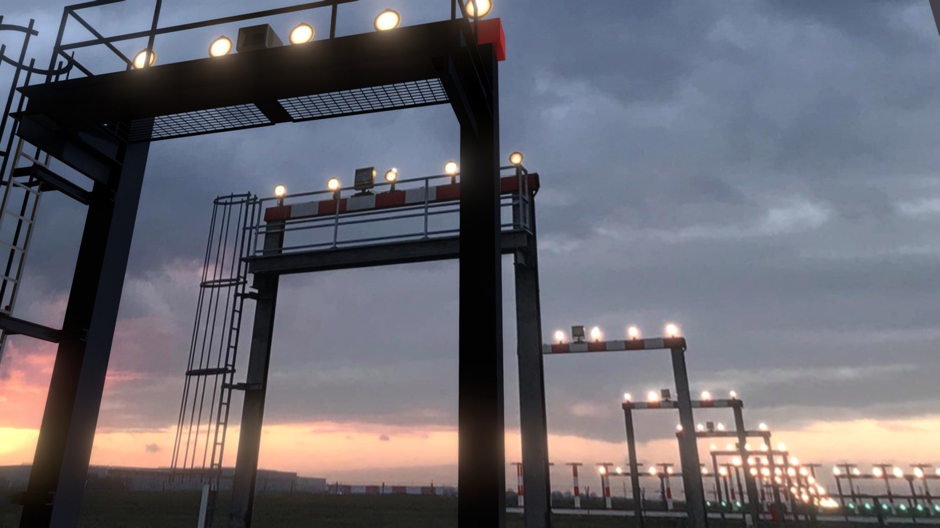 Approach lighting system / Runway lights - Download Free 3D model by ...
