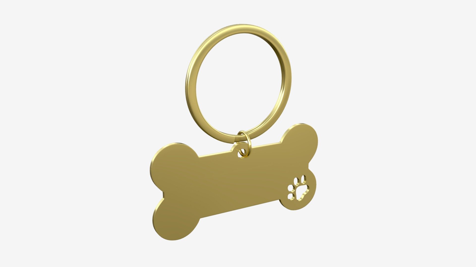 Collar Pet ID Tag steel brass - Buy Royalty Free 3D model by HQ3DMOD ...
