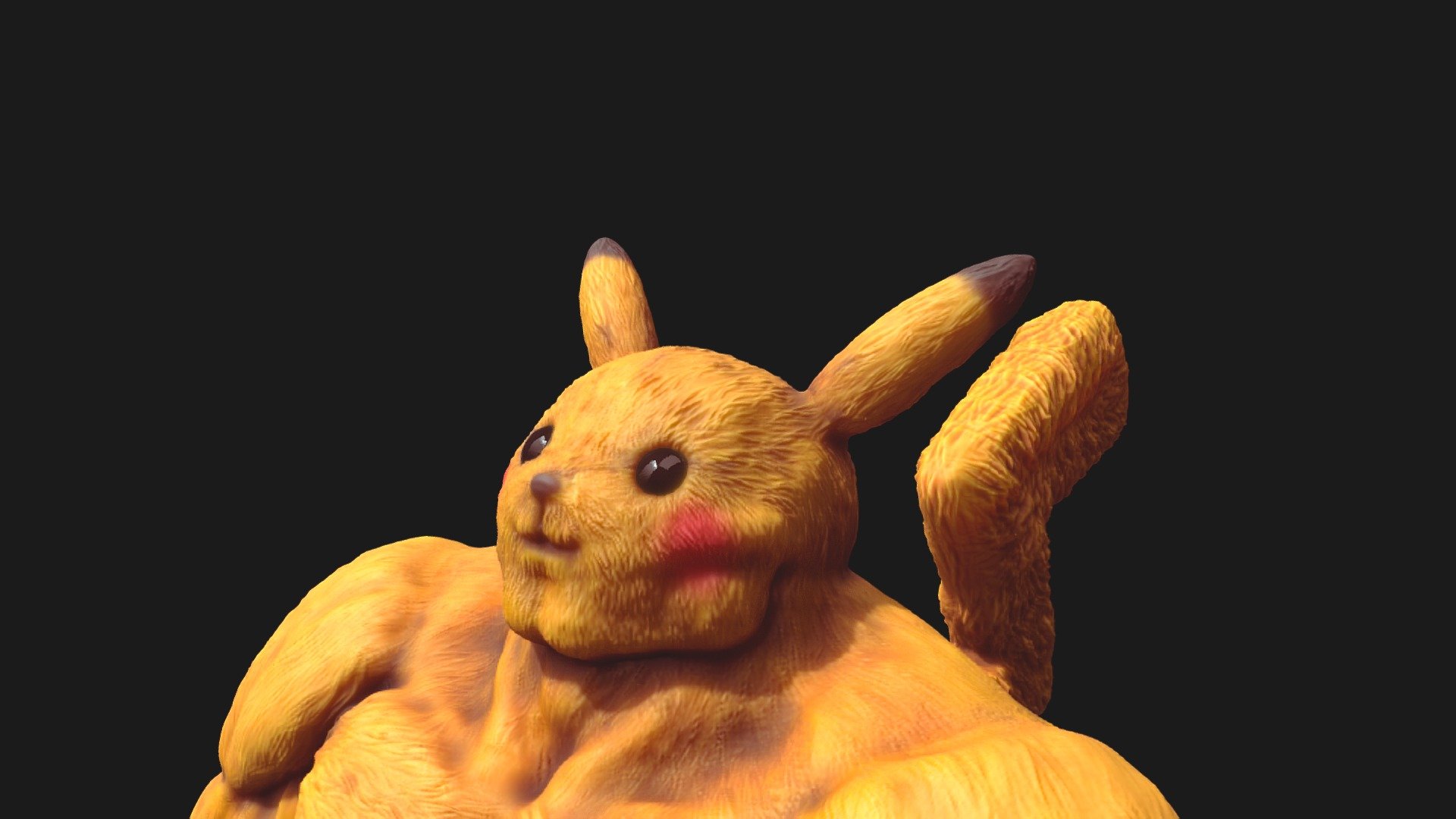 Who's that Pokemon! Pika-Chad! (Pikachu Fan Art) - 3D model by VrtxForge (@EmmanuelPanlican ...