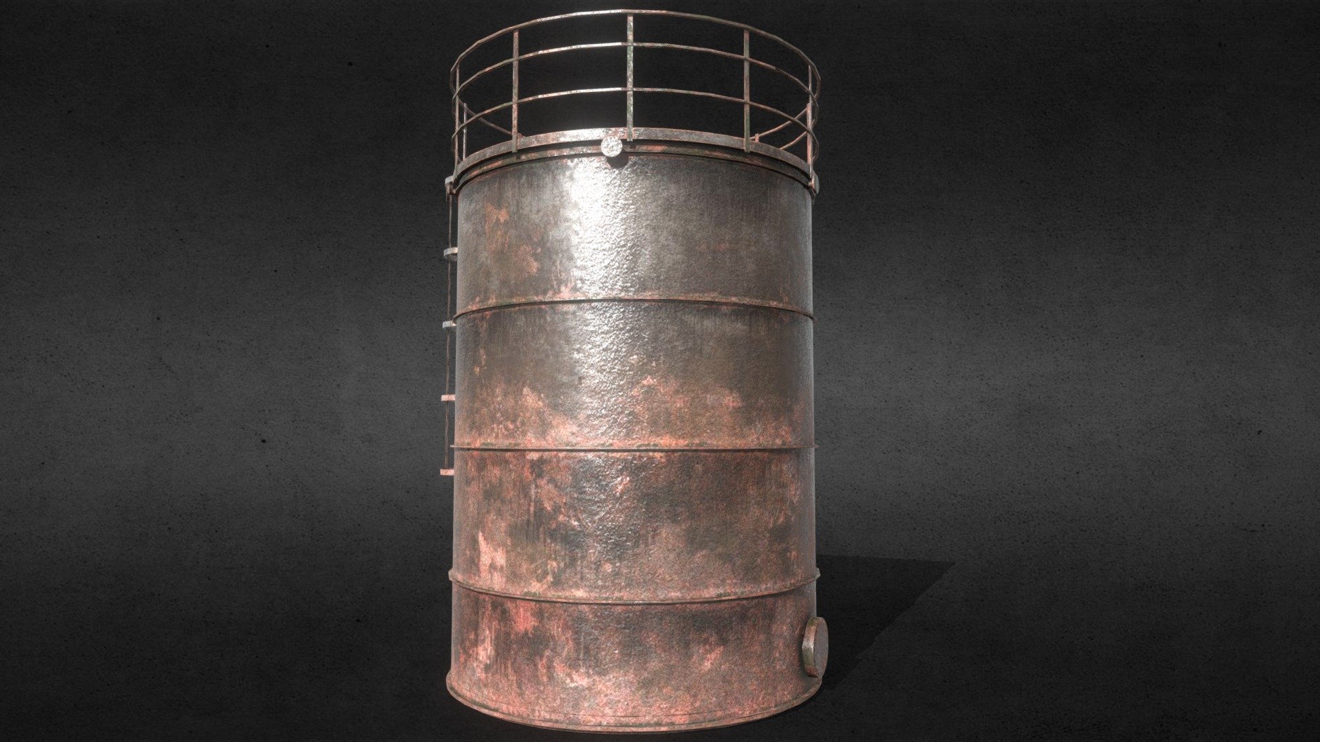 Rusted Tank storage - Download Free 3D model by Mkc (@ixMkc1) [57be2ea ...