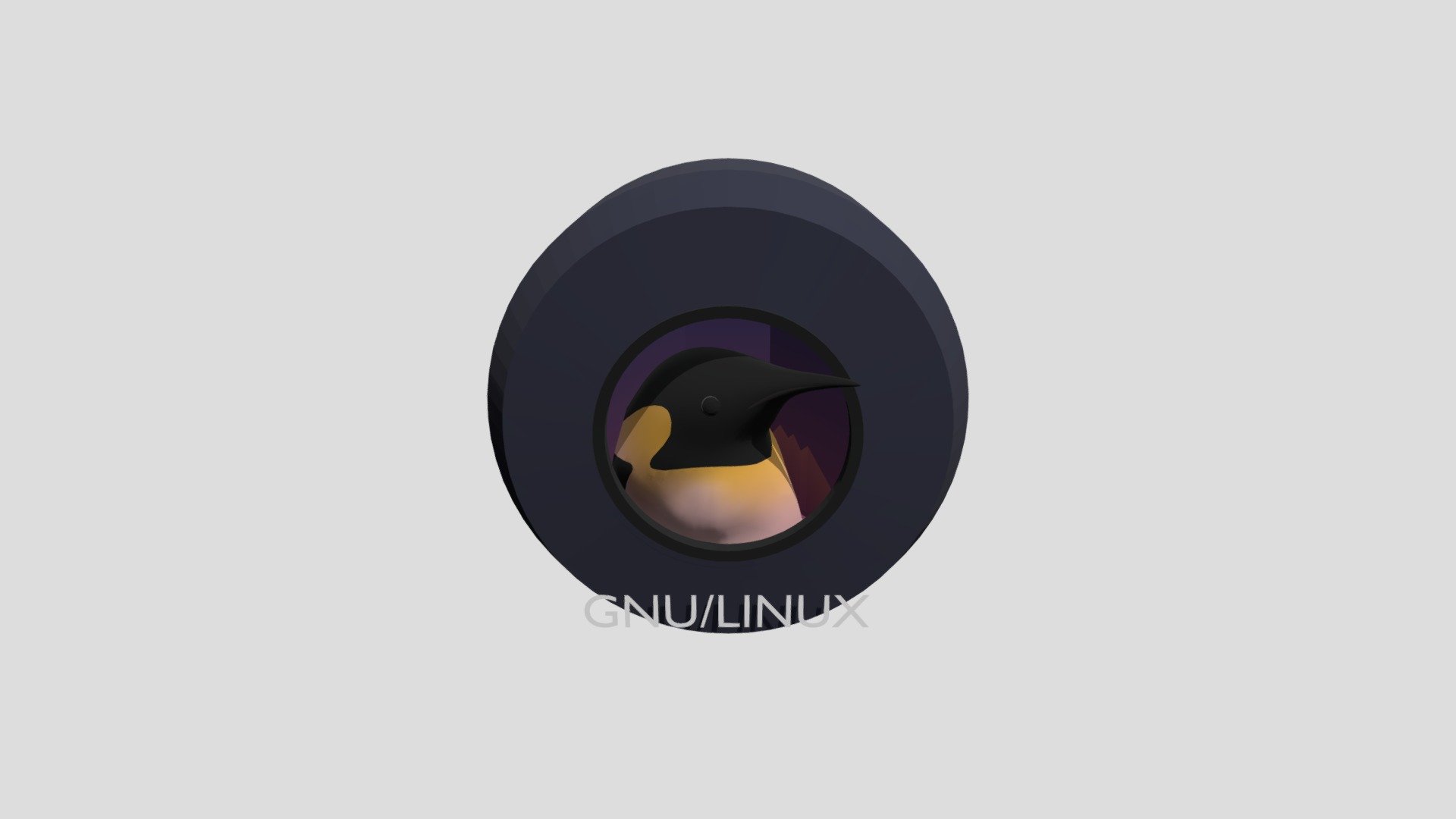 Logo GNU/LINUX - 3D model by John Doe (@2143054) [57c25c0] - Sketchfab