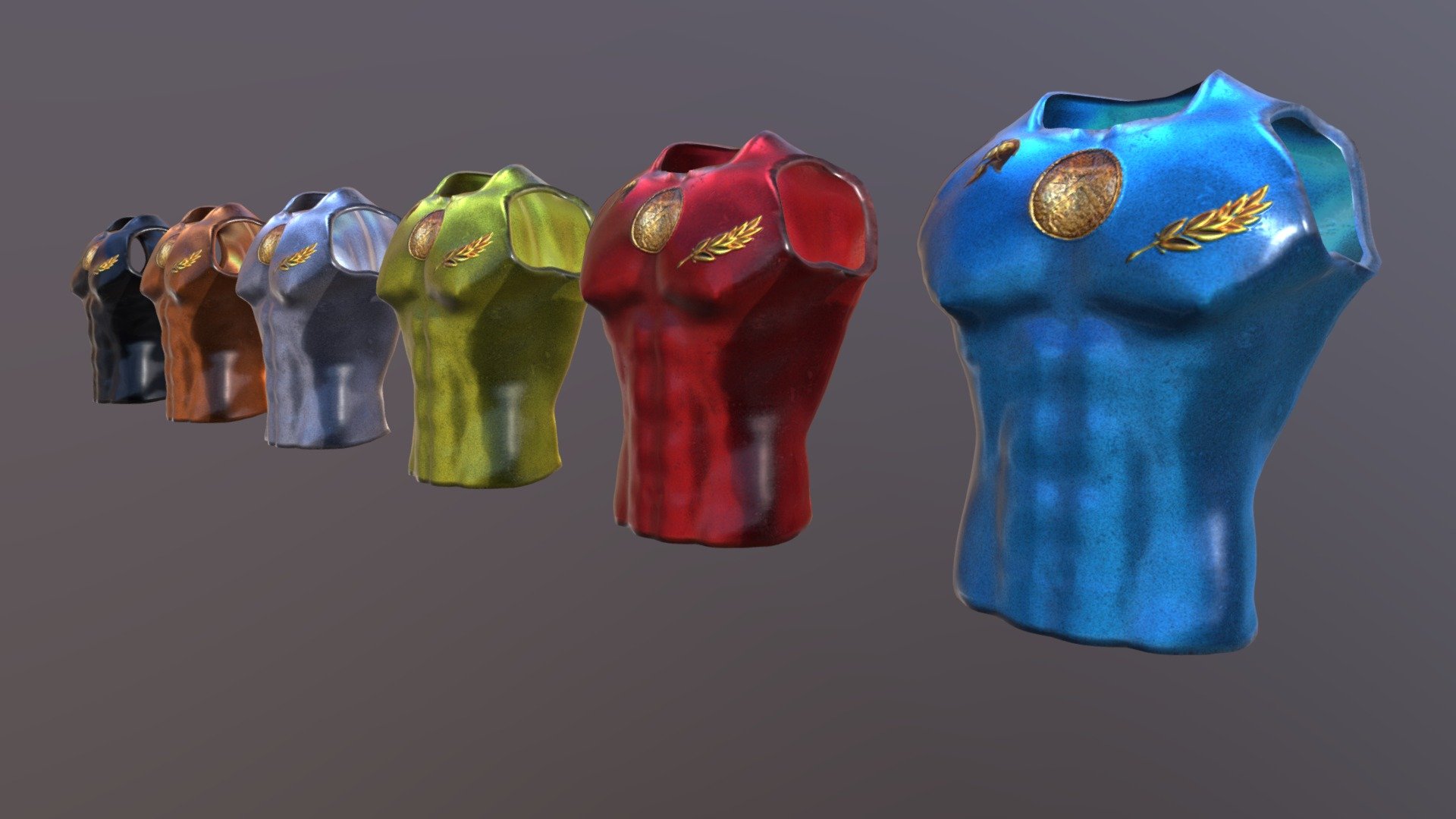 Spartan Chestplate - Game Asset - 3D model by Fabio Malta (@fabiomalta ...