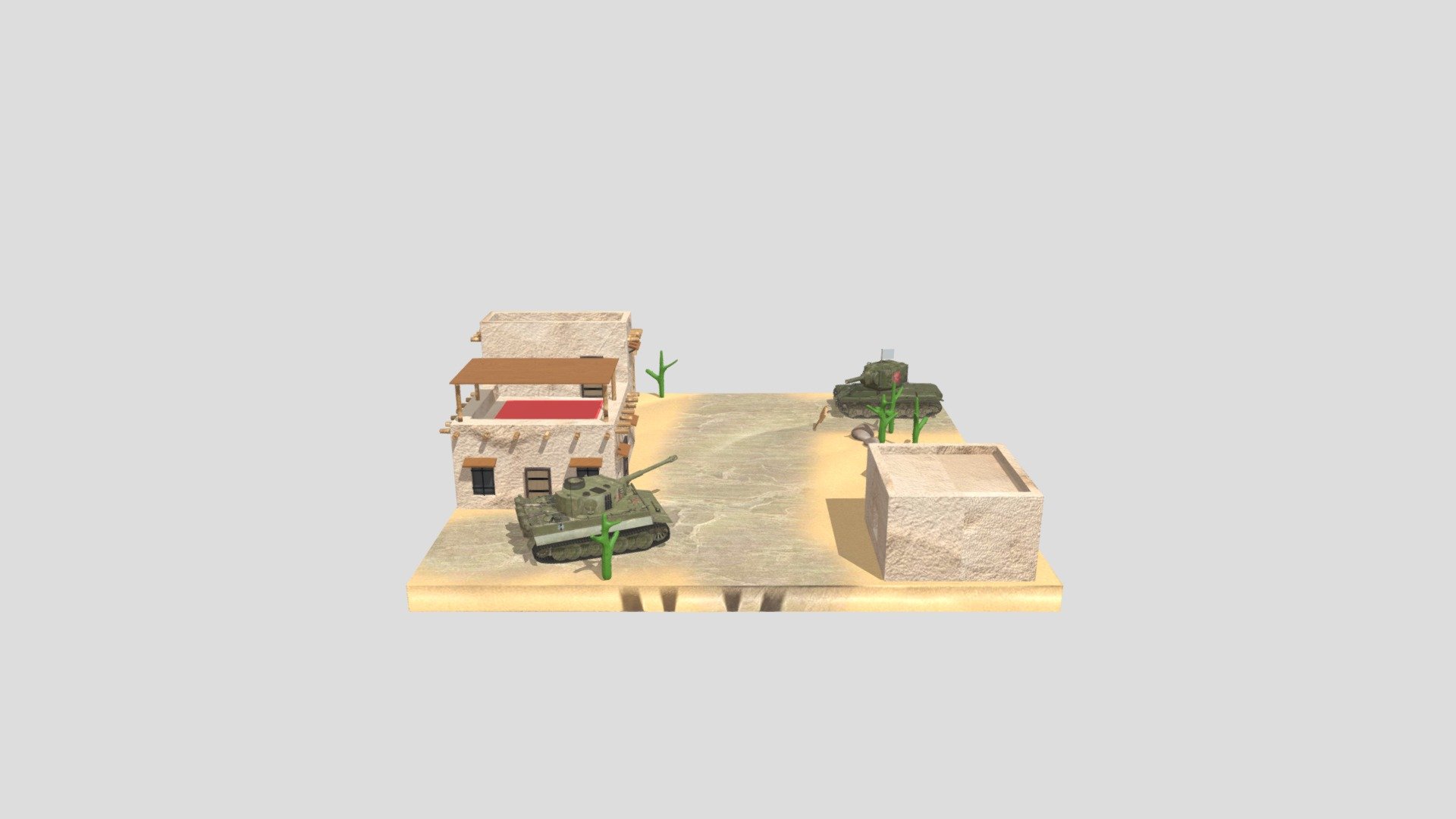 Girls und Panzer Diorama - 3D model by nicdip2004 [57c39ed] - Sketchfab