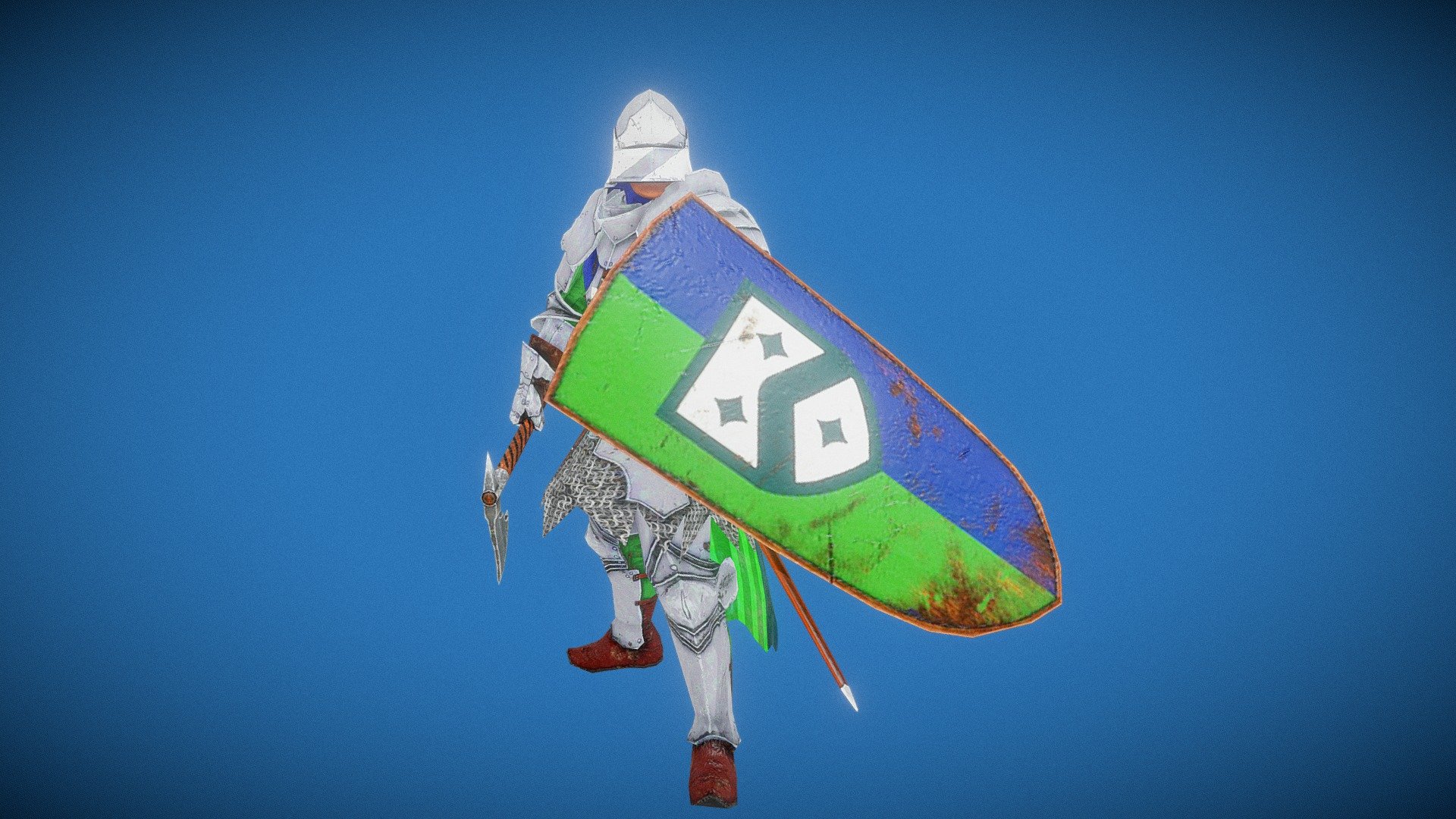 Sir Antoni Knight with shield - Buy Royalty Free 3D model by Luna ...