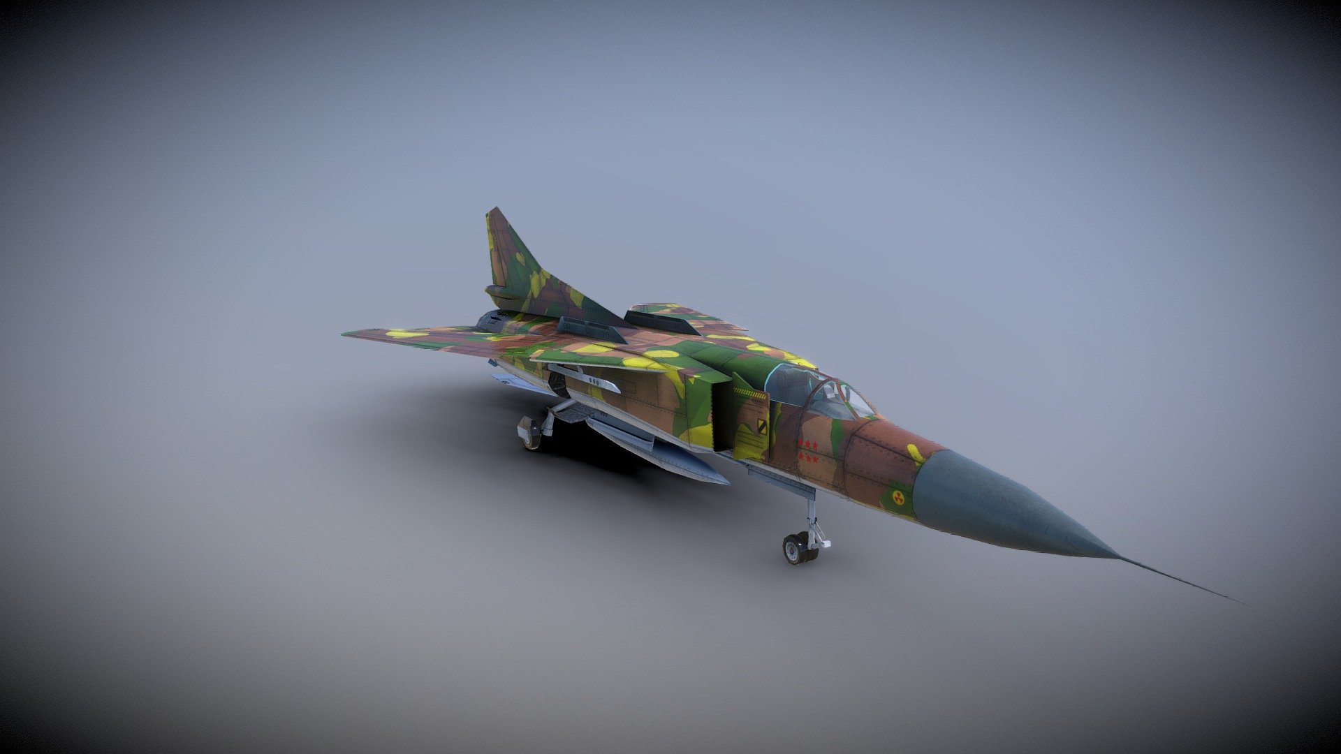 MiG 23 (Wooden Camo) - Download Free 3D model by Usman Zia (@Uxxman ...