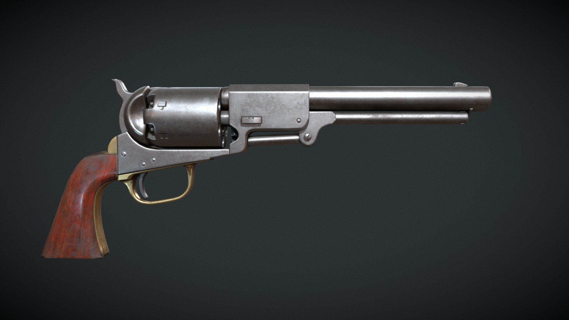 Colt dragoon - 3D model by Strahov_Mihail [57ca95a] - Sketchfab