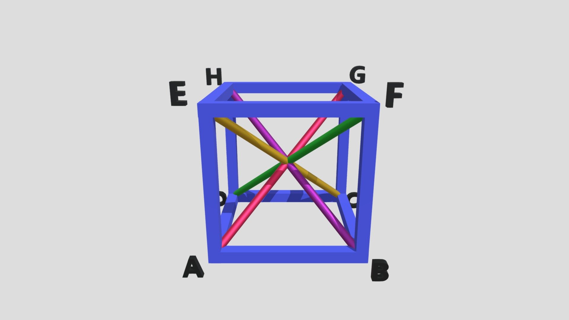Diagonal Ruang Kubus - 3D model by hannn.0 [57cbde9] - Sketchfab