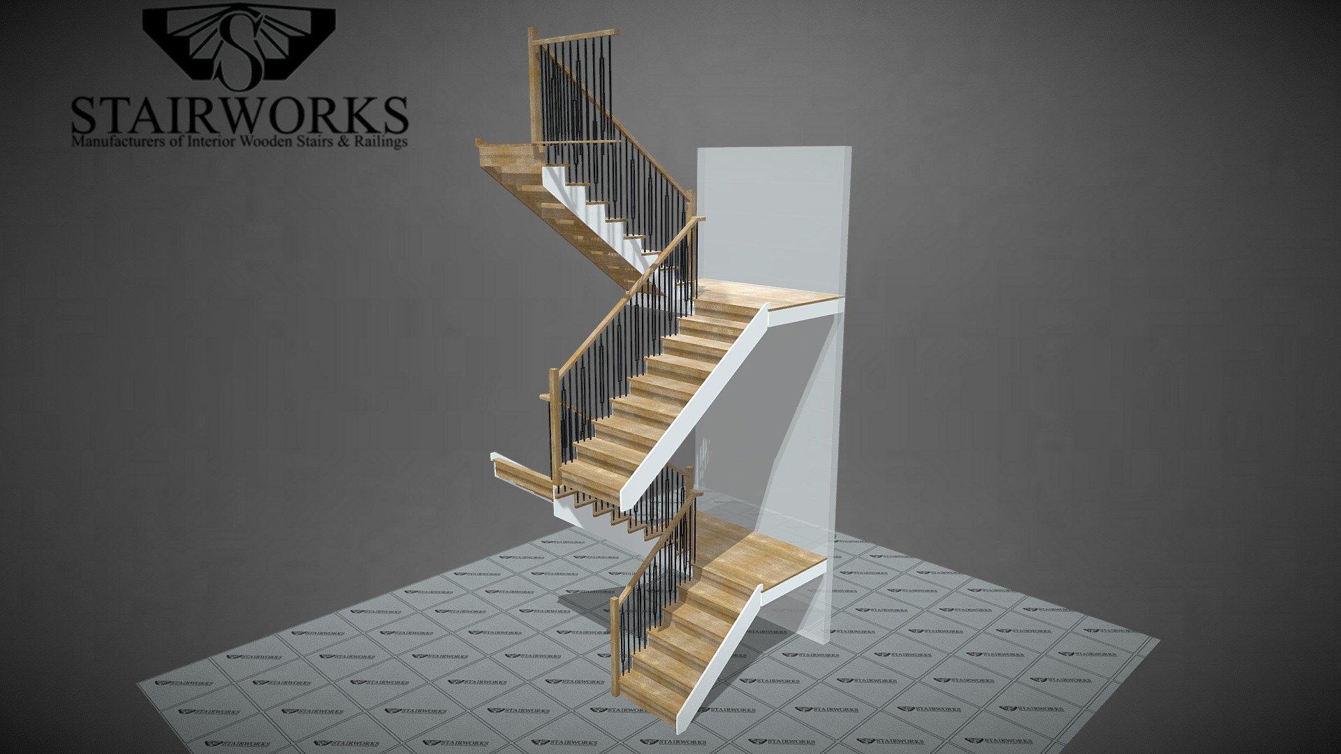 PRAXIS_67_FRONT_STAIR-RAILING_DESIGN_RECTANGLE - 3D model by STW ...