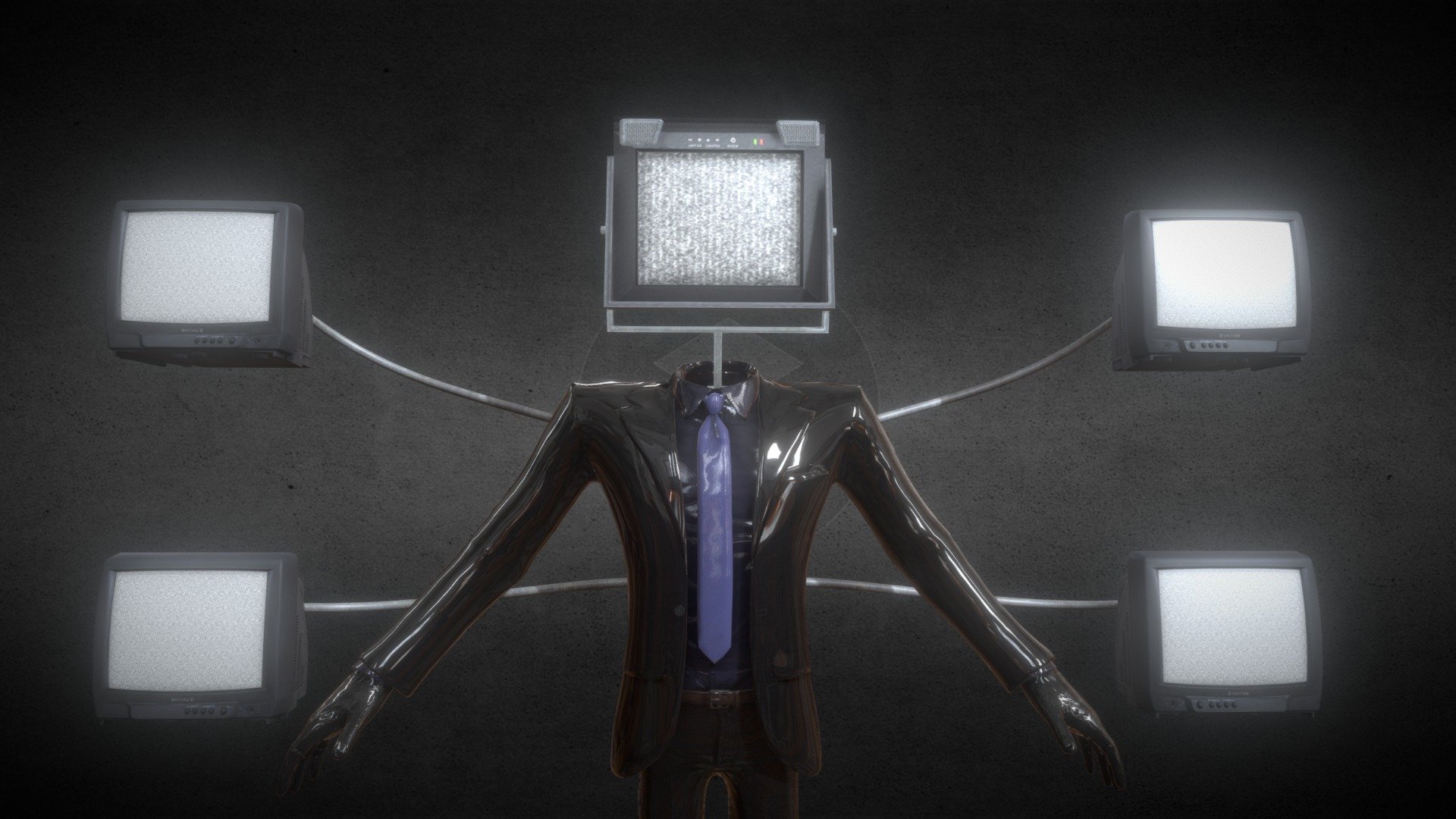Large tv man - Download Free 3D model by photon (that one larry ...