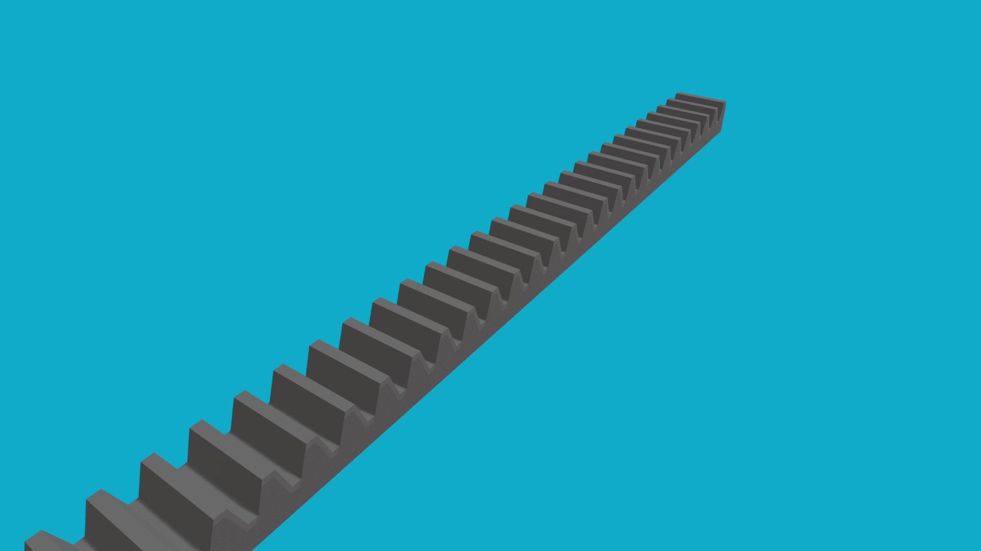 M3 Gear rack x 300 long - 3D model by fasteng [57cde68] - Sketchfab