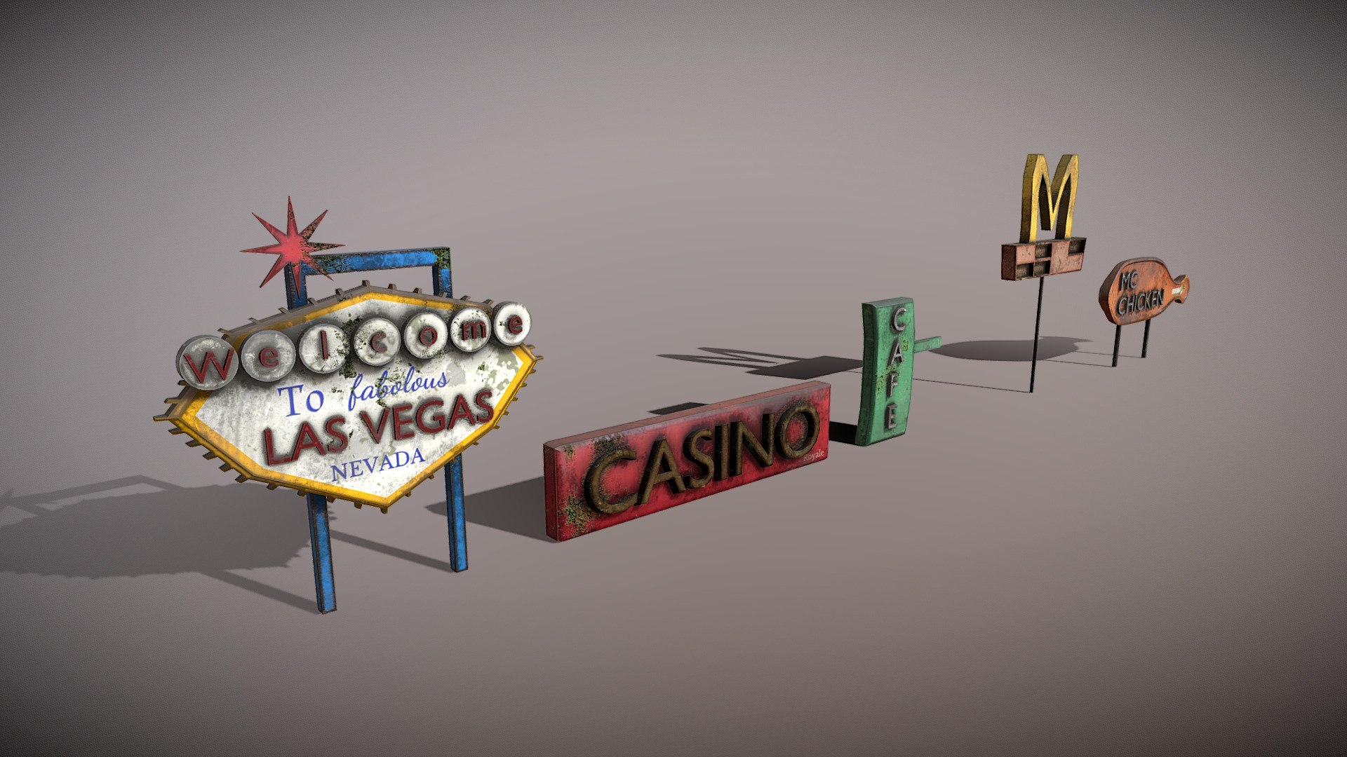 Post-apo-signs-v5 - Buy Royalty Free 3D model by Thunder (@thunderpwn ...