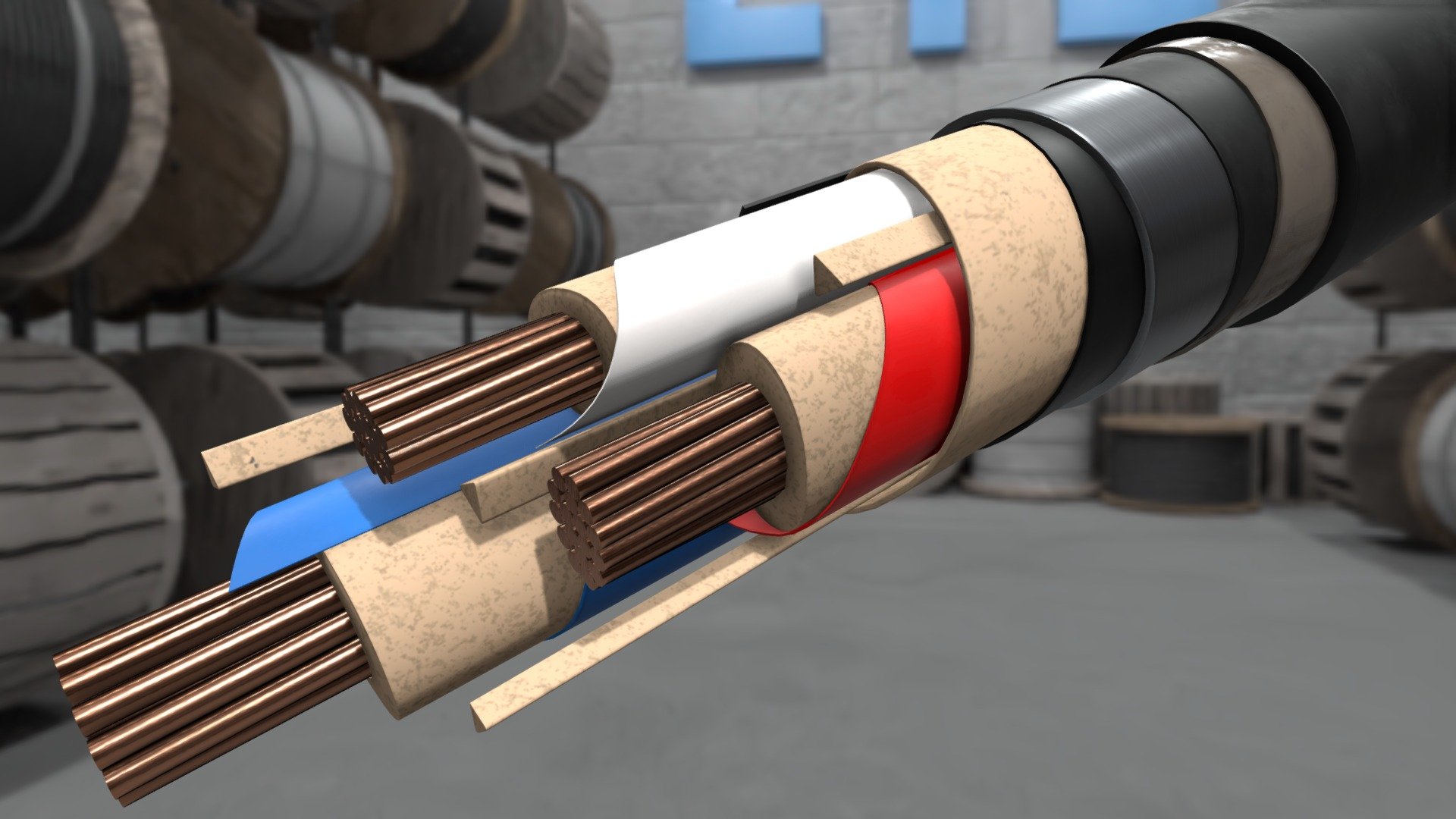 СШв 3х120-6кВ (мн) - 3D model by sts-kabel [57d5d36] - Sketchfab