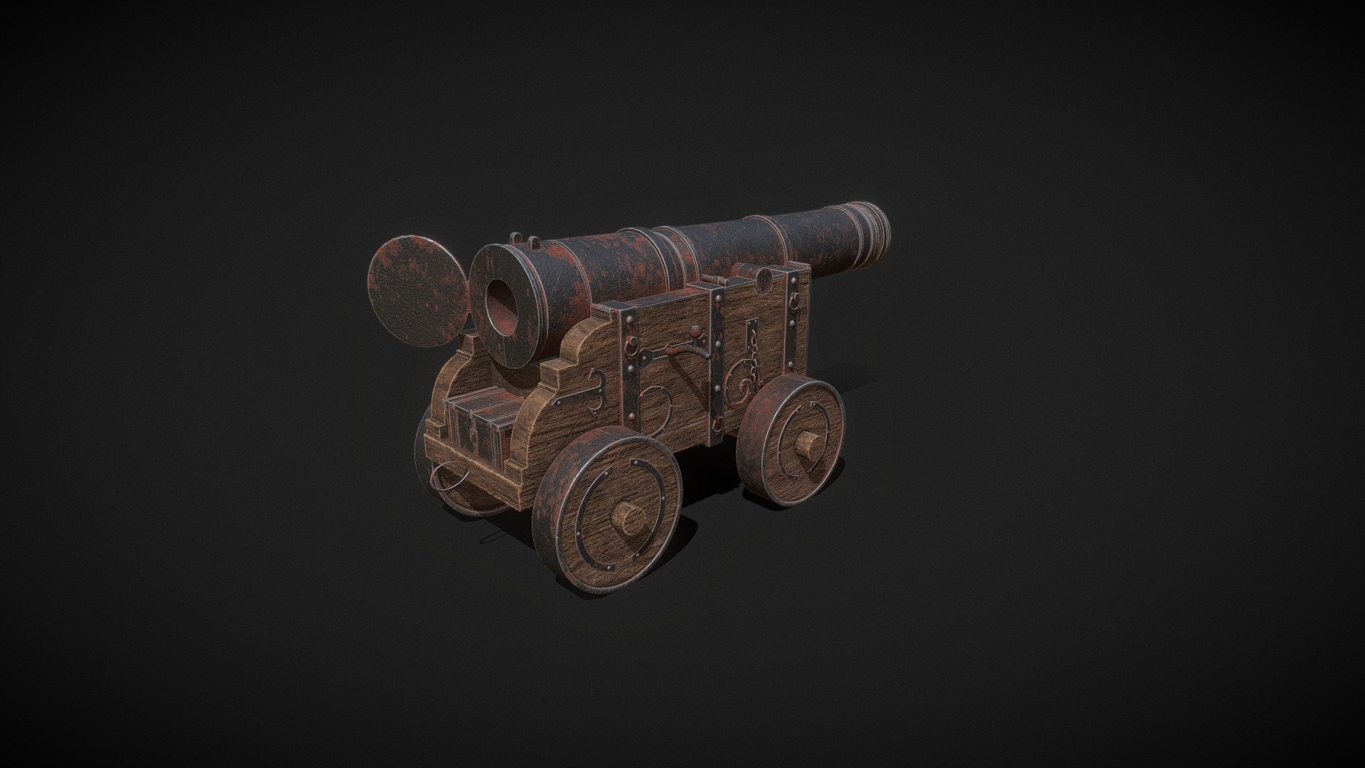 Realistic Cannon - Old Model - 3D model by VictorSantos76 ...