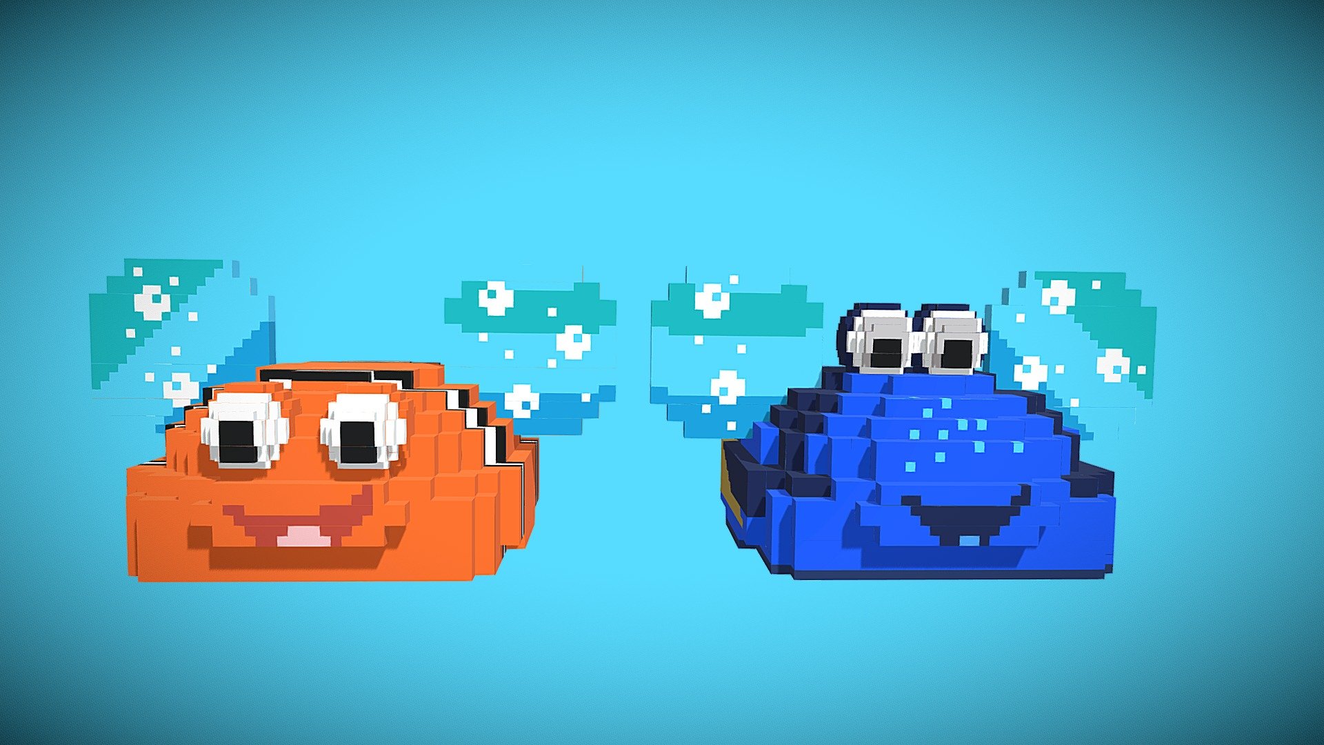 Disney Dory and Nemo Ears Made for Minecraft - 3D model by Electro3d ...