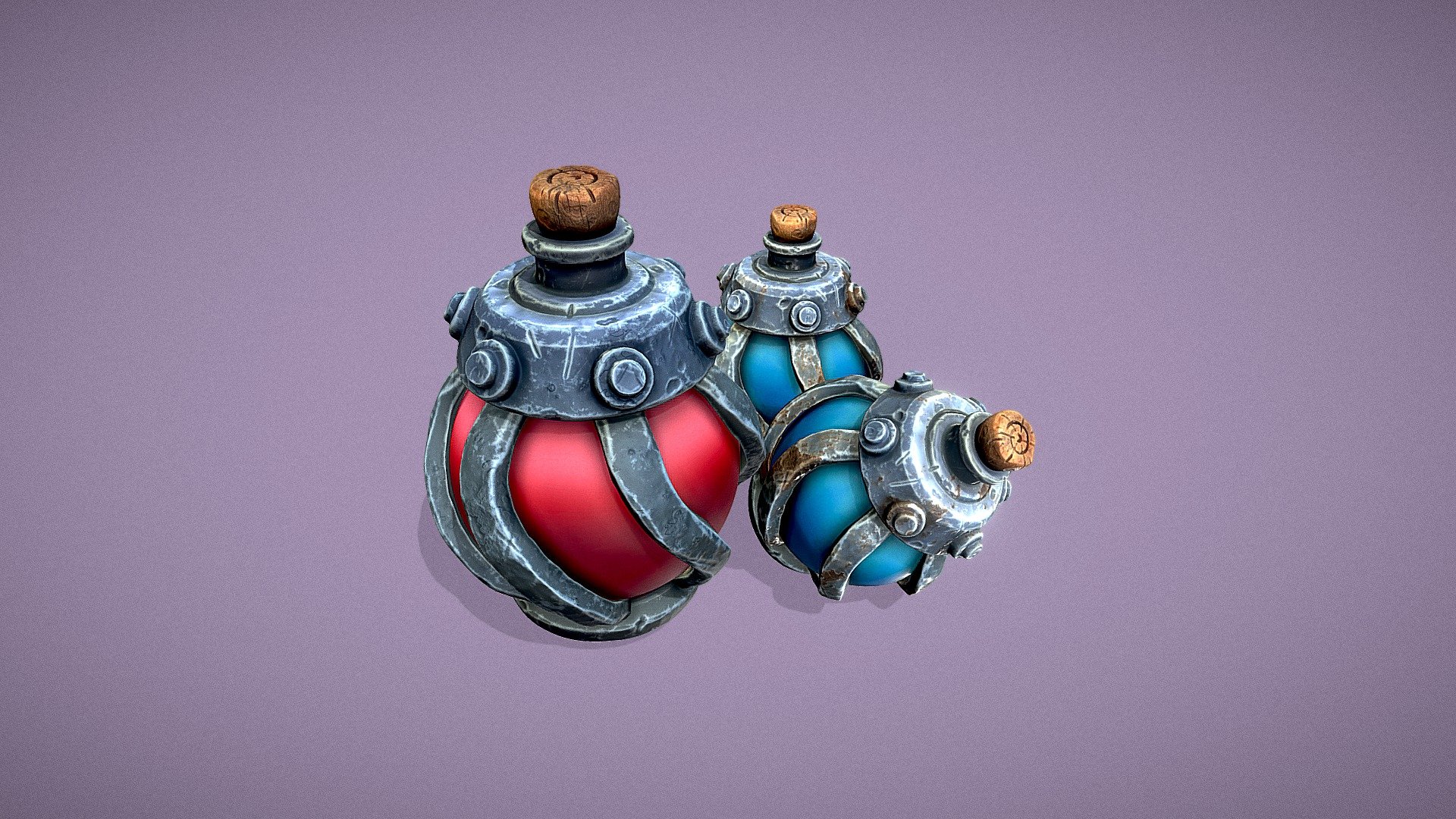 Help Potions - Download Free 3D model by DmitryLavr [57dd9ea] - Sketchfab