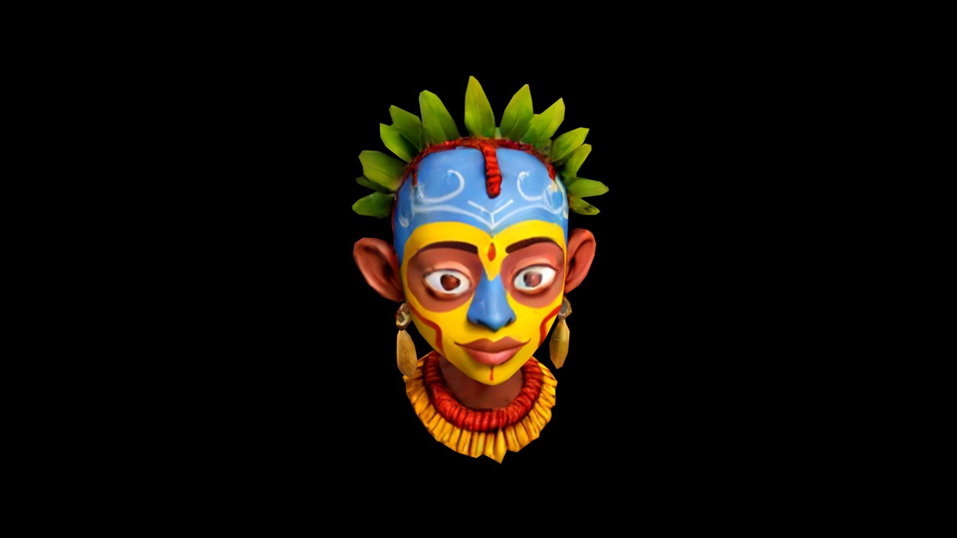 The image features a 3D render of a face with a - Download Free 3D ...