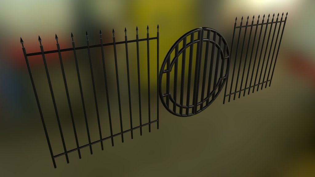 Iron Fence and Gate | Blender - 3D model by Donald Jory Jr. (@donjory ...