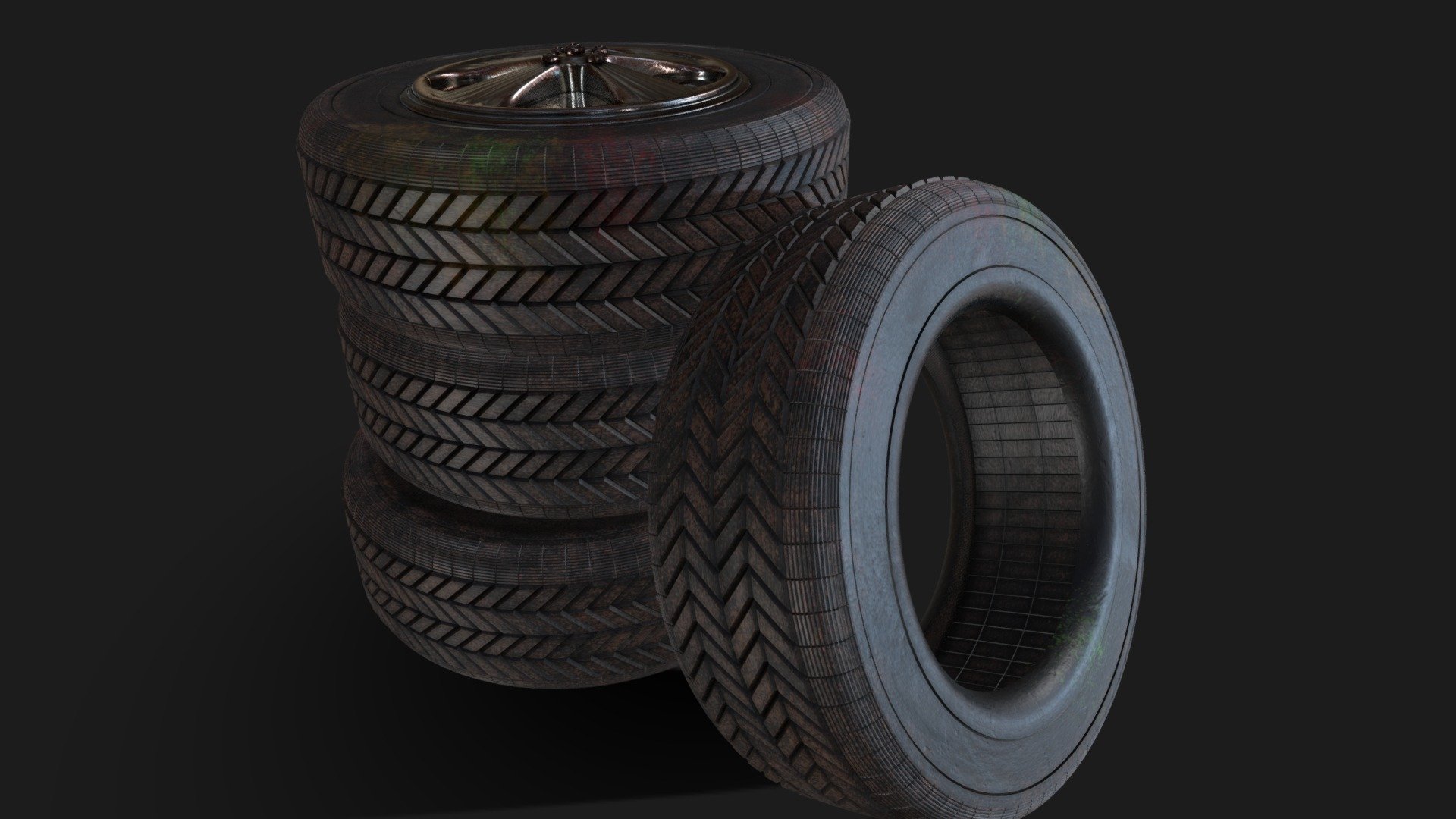 Car tyres - Dirt - 3D model by TeeKeeuS [57e71d5] - Sketchfab