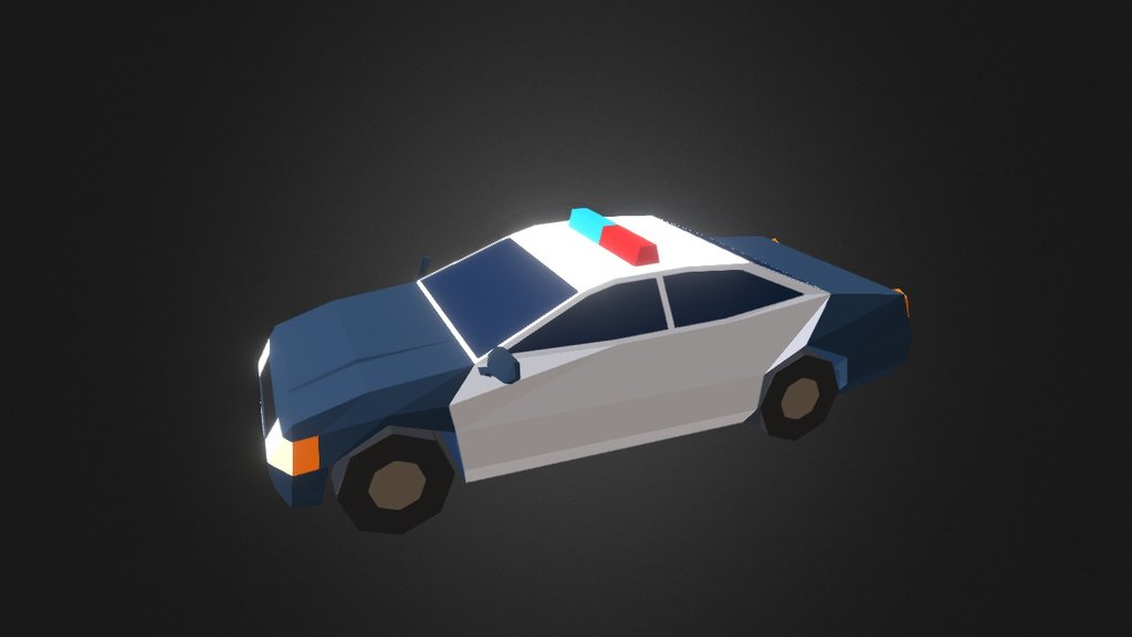 LowPoly Police Car - 3D model by ritu537 [57e8ba9] - Sketchfab