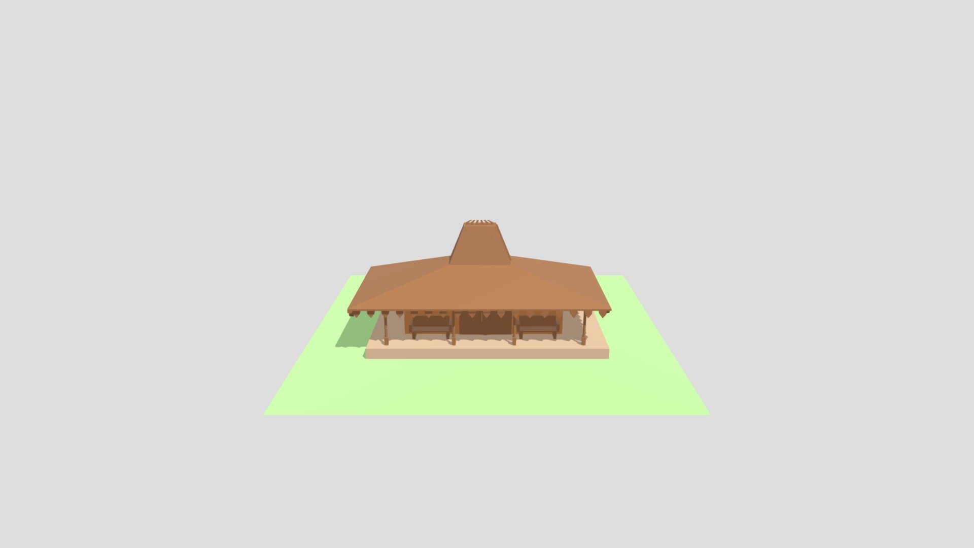 rumah adat joglo asal betawi (jakarta) - 3D model by alfanjanuar9 ...