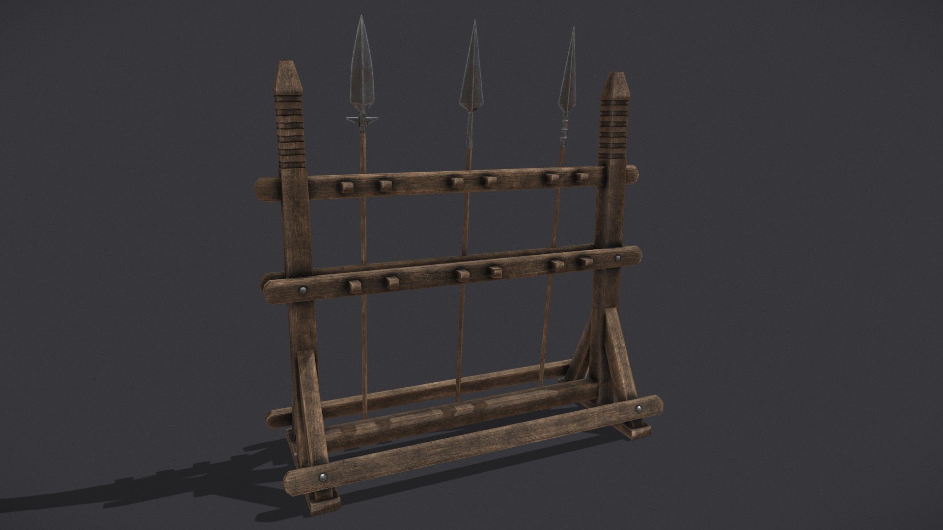 Medieval Spears and Stand - Buy Royalty Free 3D model by ...