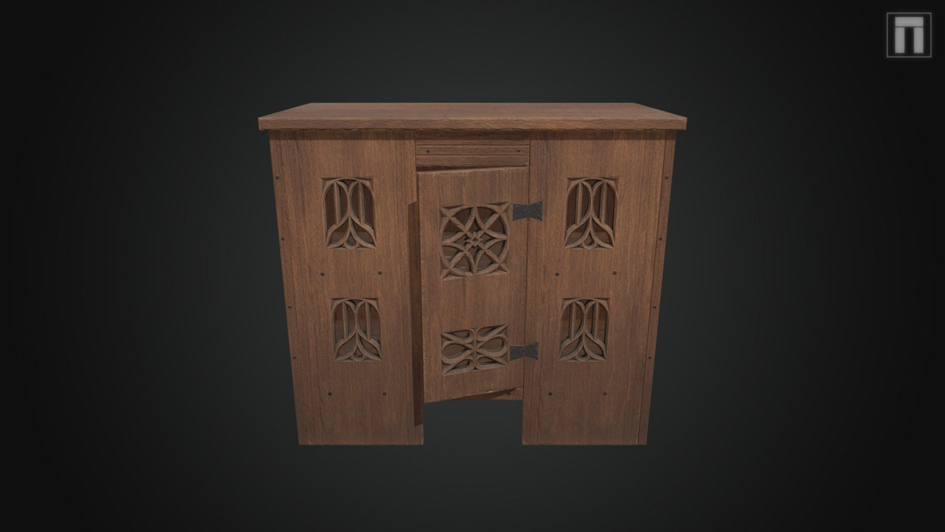 Medieval Ambury Cupboard - Buy Royalty Free 3D model by Wessex ...