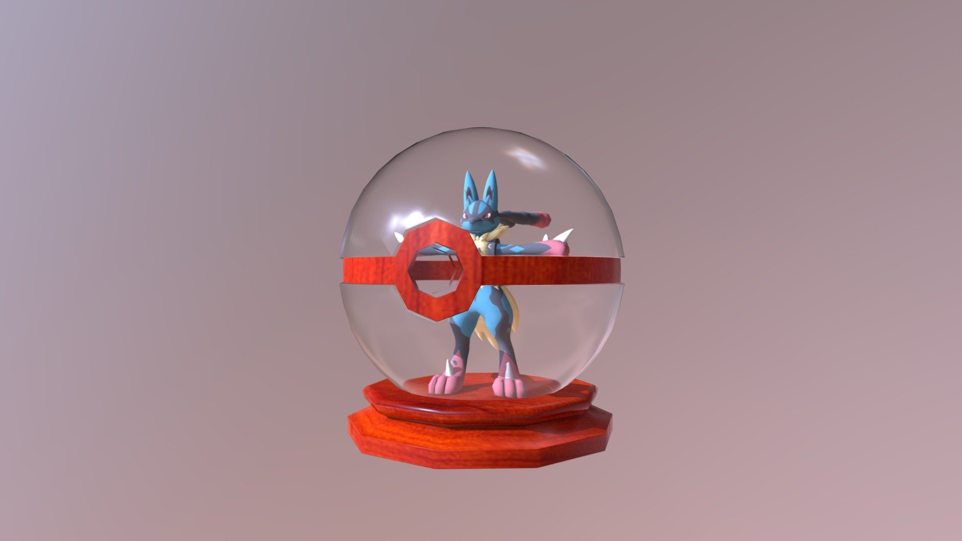 Mega Lucario Pokeball - 3D model by bonrout [57f6164] - Sketchfab