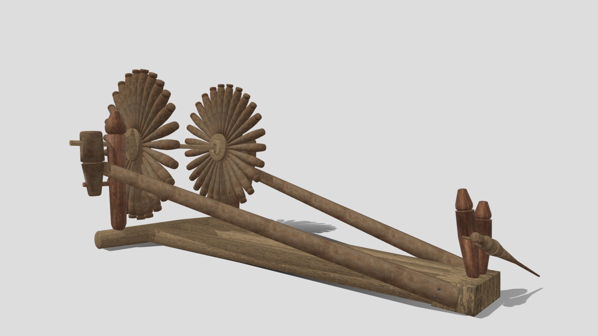 wooden spinning wheel - 3D model by Dafni Patelou (@DafniPatelou ...