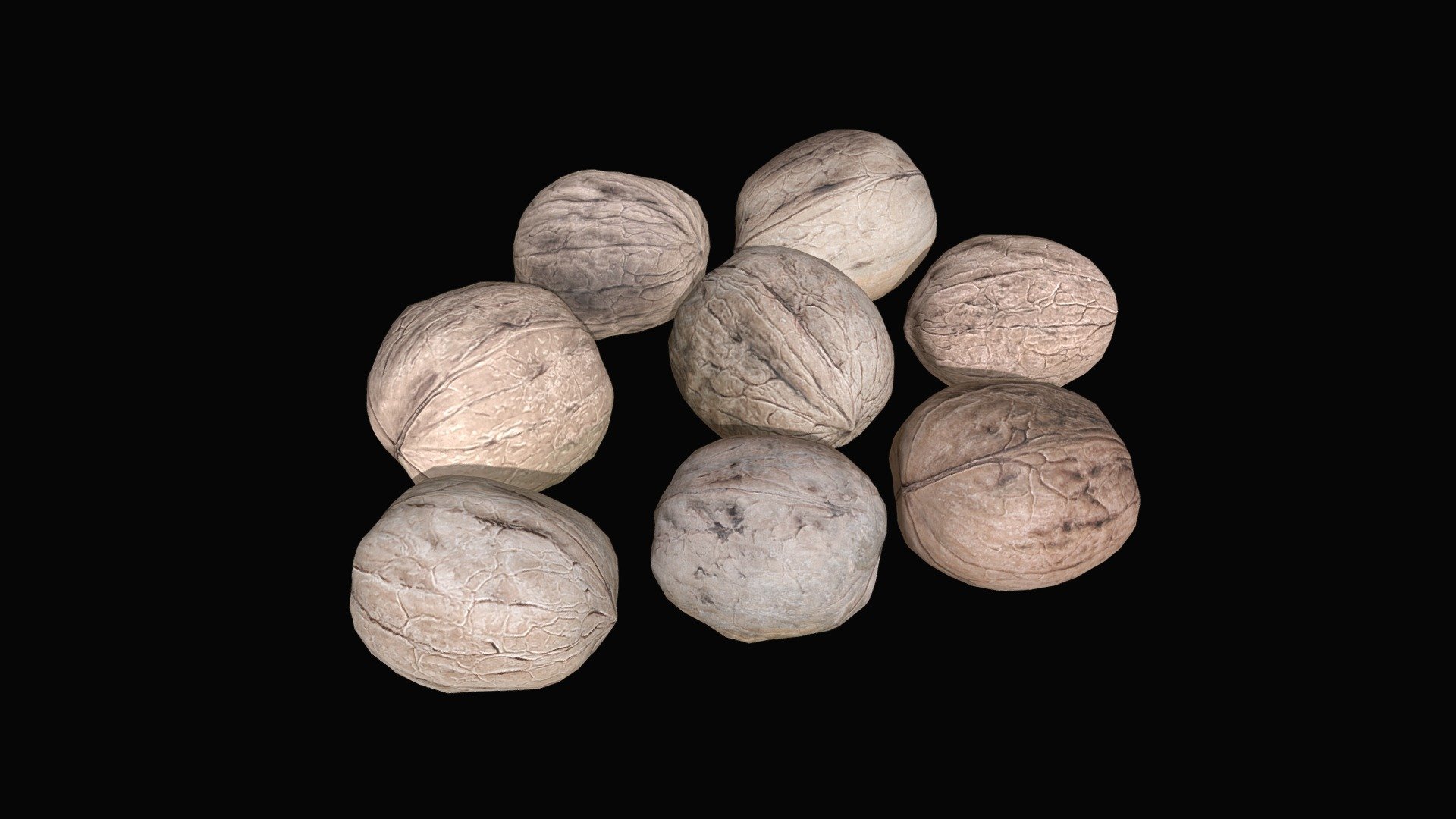 Whole walnut shells - 3D model by FrancescoMilanese [57f8131] - Sketchfab