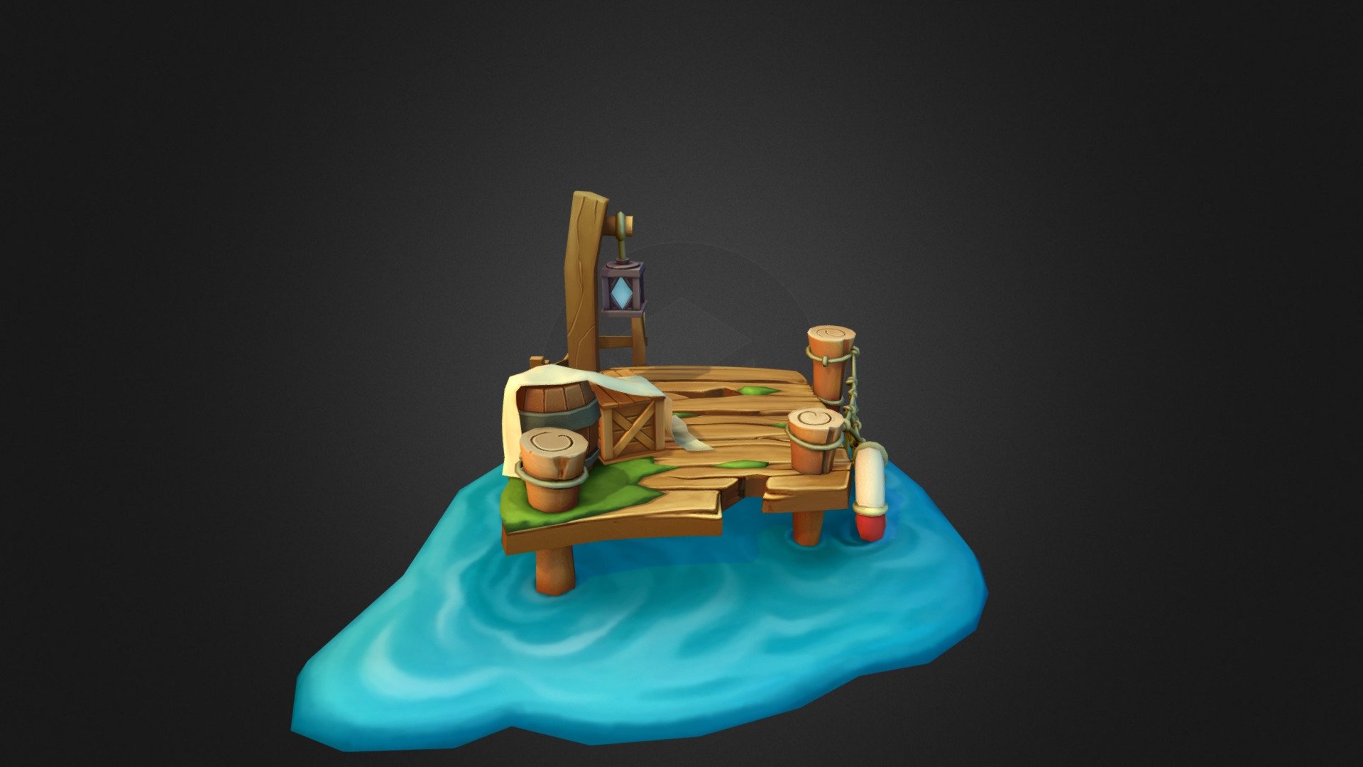 Dock Scene - 3D model by rayr [58023a3] - Sketchfab