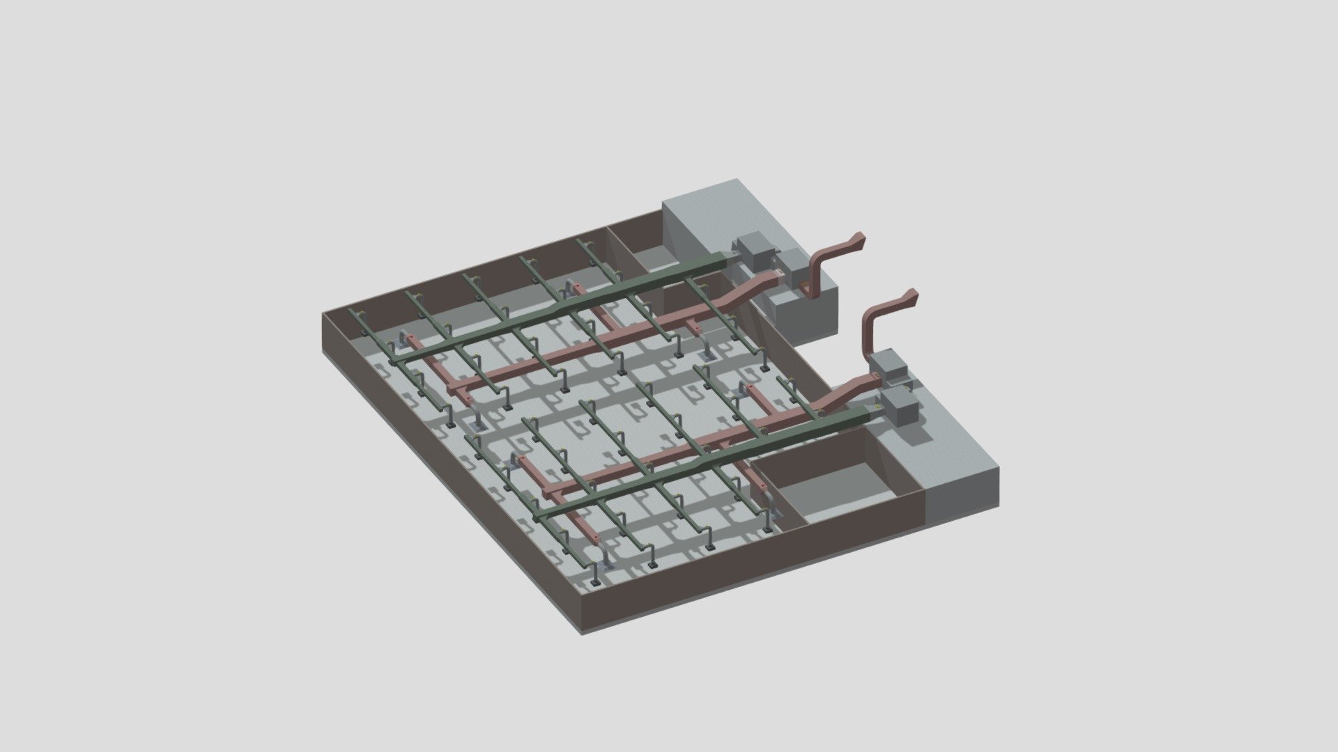 AHU Refrigeration System - 3D model by geppettomaster [5804f67] - Sketchfab