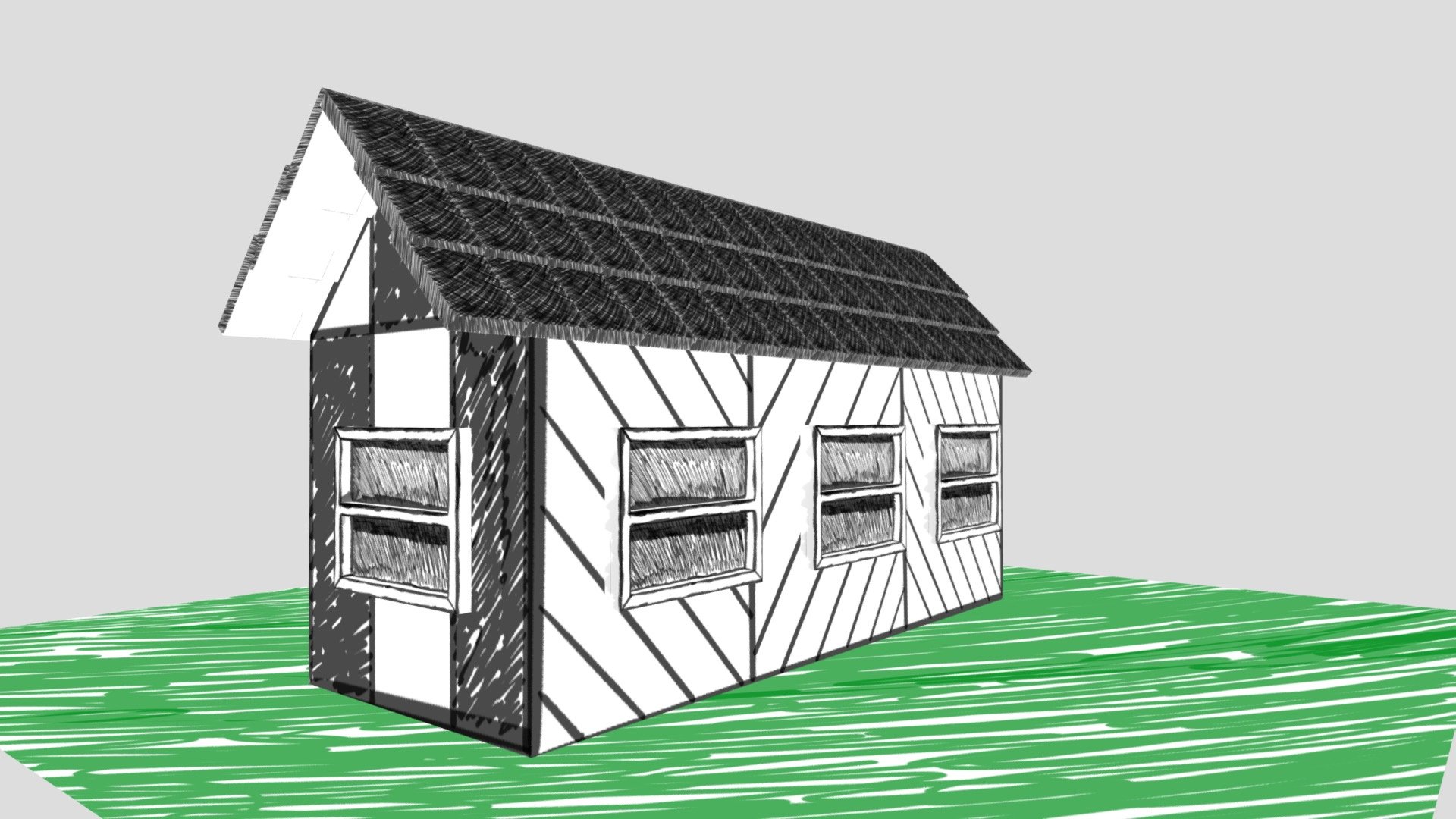 Hand Painted House - 3D model by rockes [58057c8] - Sketchfab