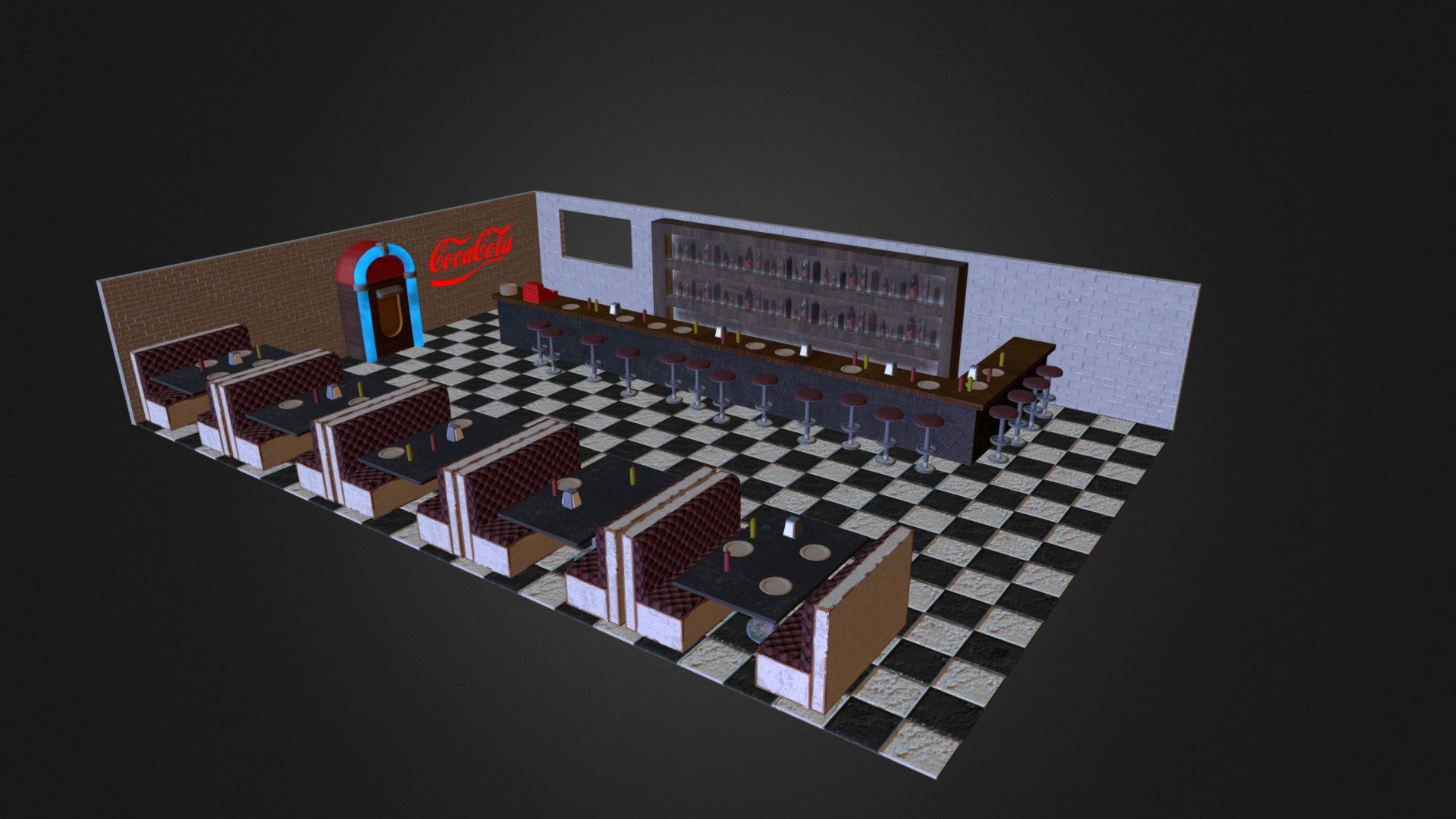 Cafetería 50´s - 3D model by uriel.gil1 [5805b7f] - Sketchfab