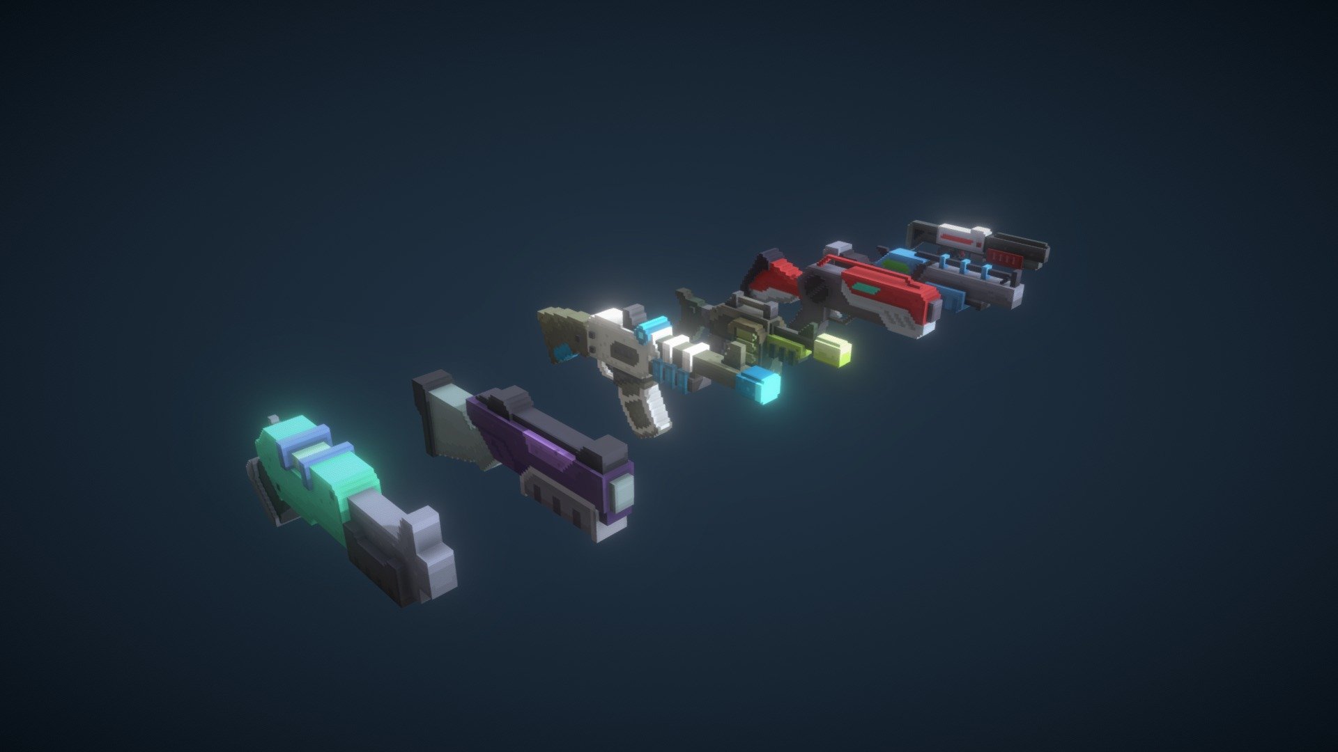 Guns Low Poly (Pixel) - Buy Royalty Free 3D model by vukhiemton ...