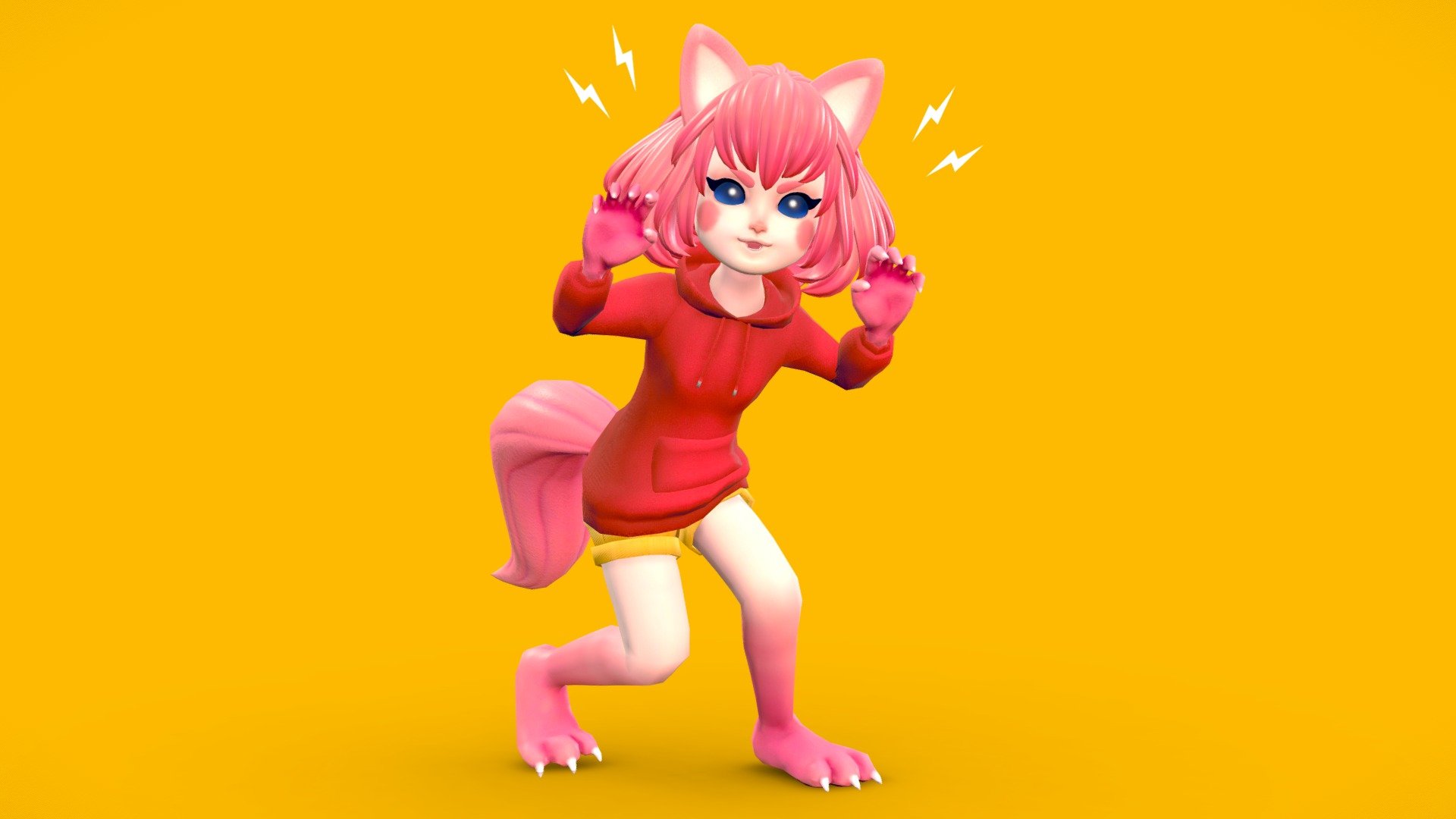 Werewolf Girl - 3D model by izumon03 [58069e9] - Sketchfab