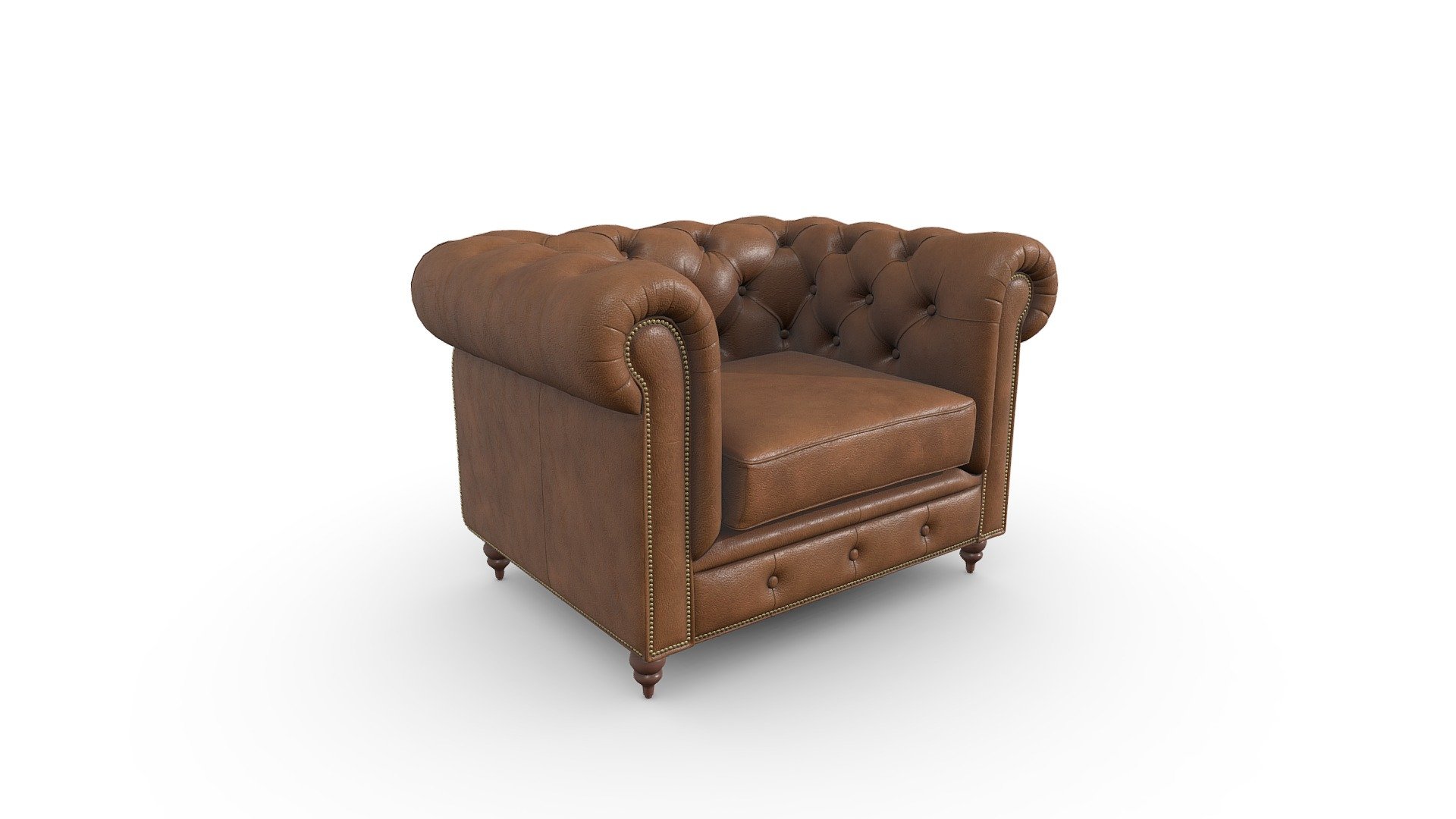 8306 SILLON CUERO CAPITONEADO MIEL - Buy Royalty Free 3D model by ...
