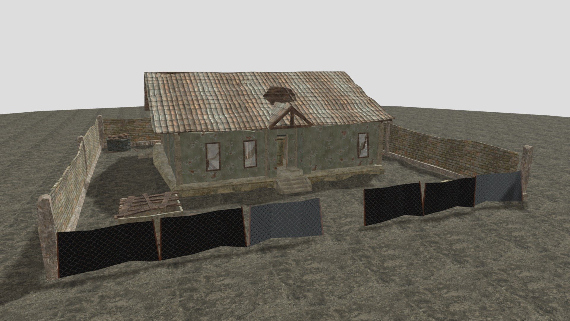Haunted House Broken For 3D Games - 3D model by rimastudio [580f74e ...