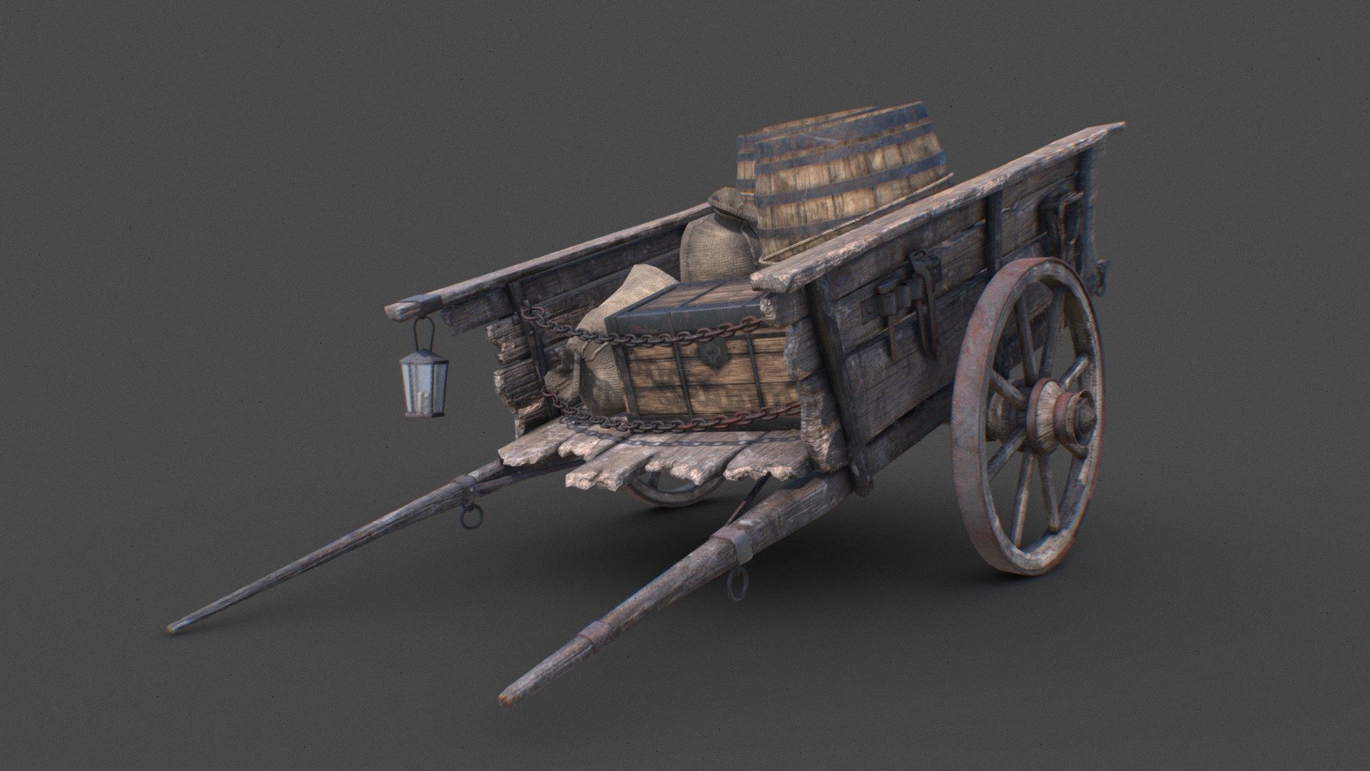 Medieval Cart - 3D model by Spartwoo_3D_ARTIST [5812646] - Sketchfab