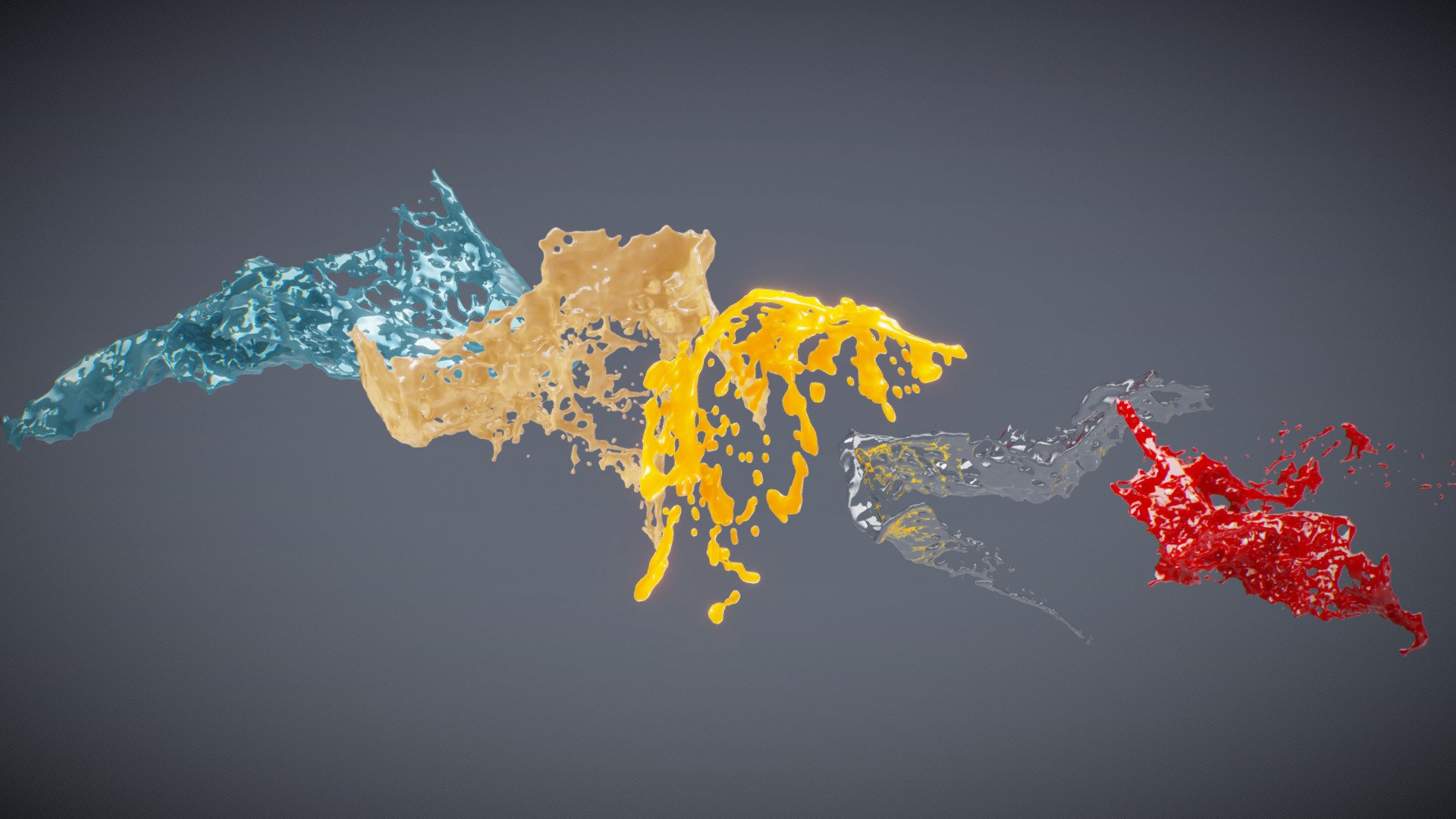 RANDOM FLUID SPLASH SET 7 - Buy Royalty Free 3D model by UJJWAL CHAUHAN ...