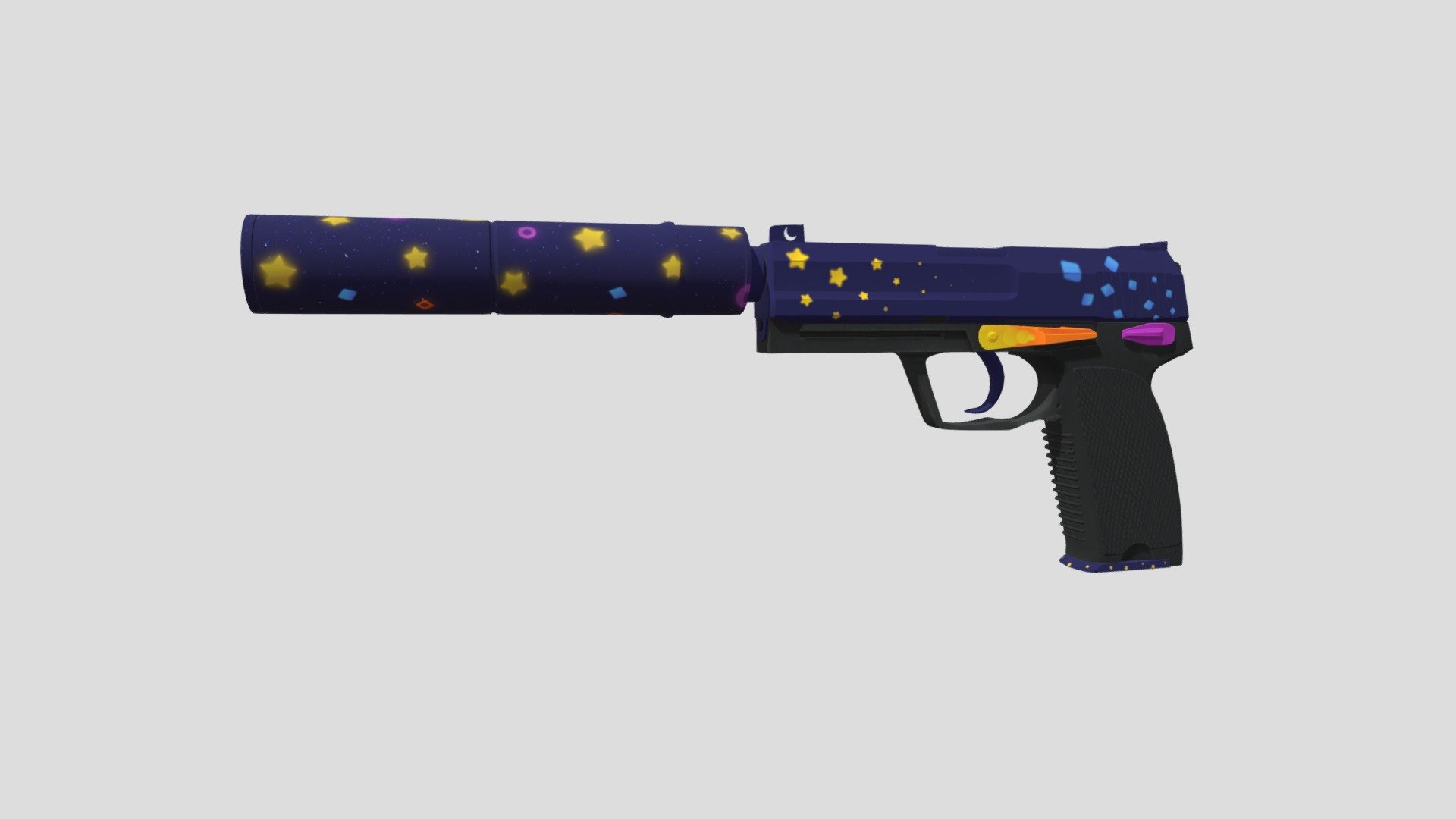 USP-S | Good Night (Skin) - 3D model by anuragipushp [581b8df] - Sketchfab
