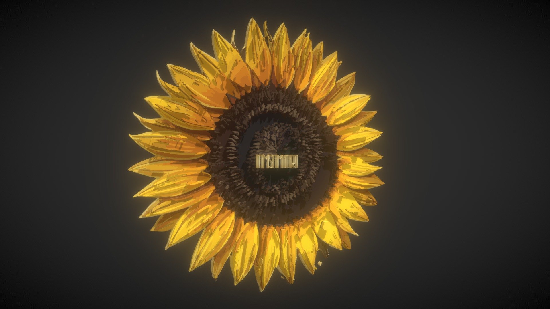 Sunflower - 3D model by Samantha Vargas (@iamsamyart) [581de12] - Sketchfab
