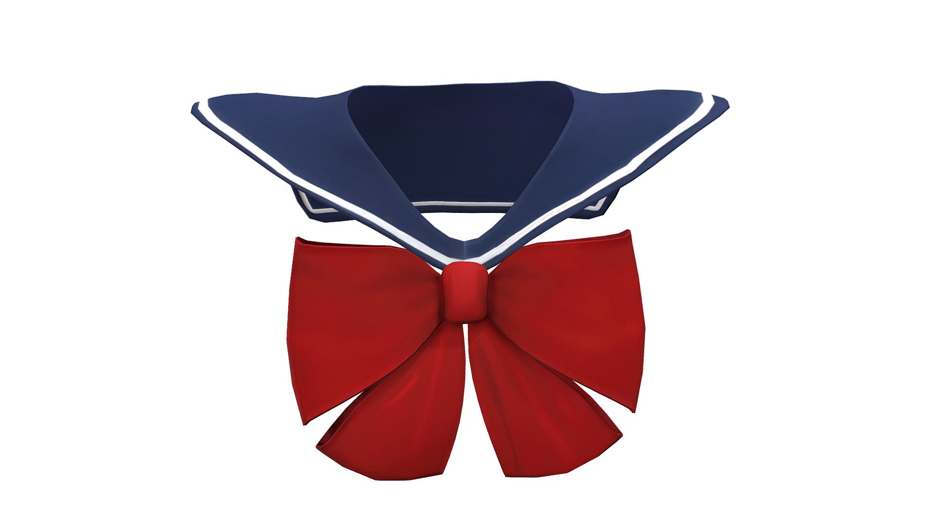 Manga Sailor Bowknot Neck Tie - Buy Royalty Free 3D model by 3dia ...