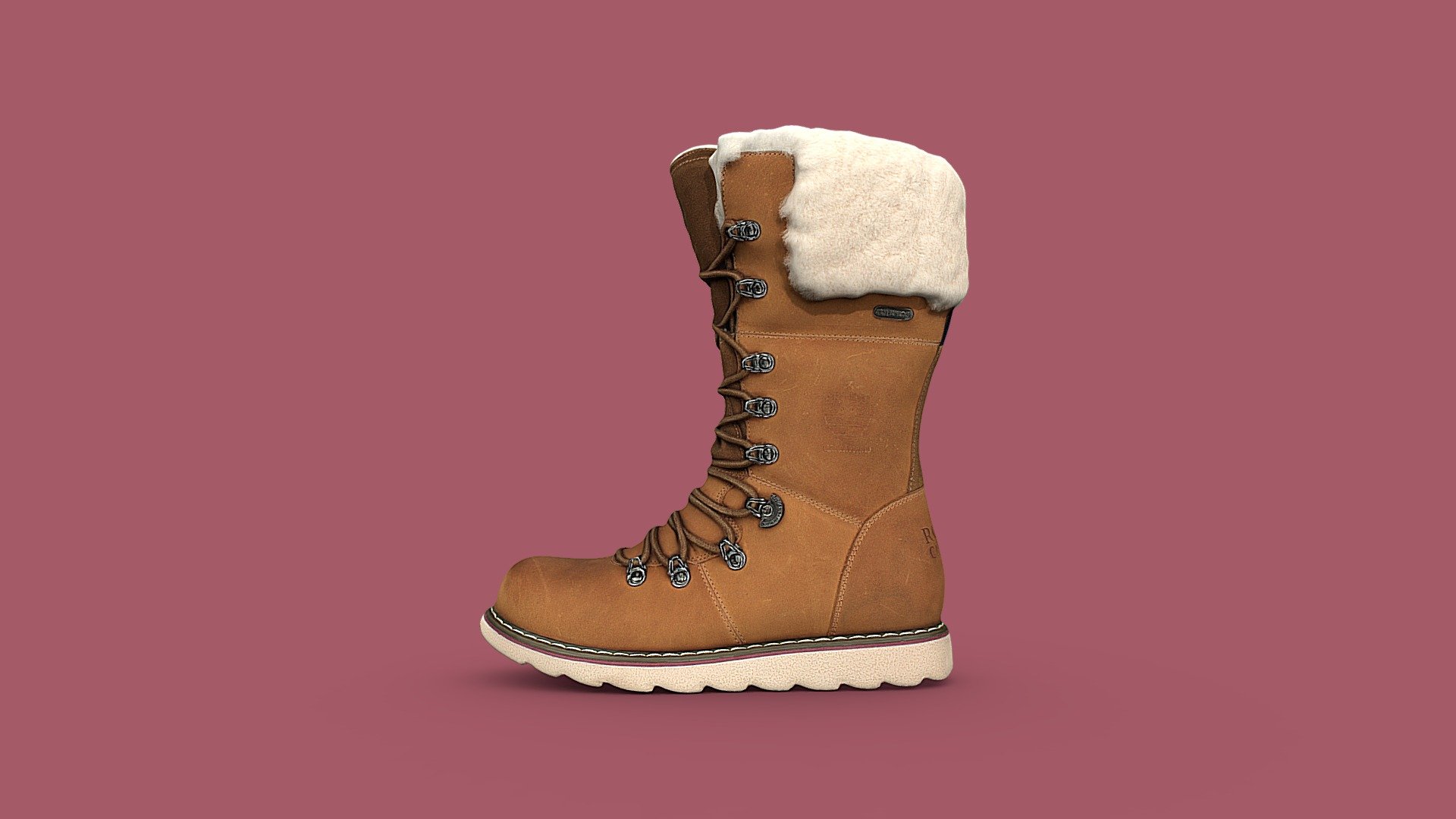 Royal Canadian Cottage Brown Castlegar Boot - Buy Royalty Free 3D model ...