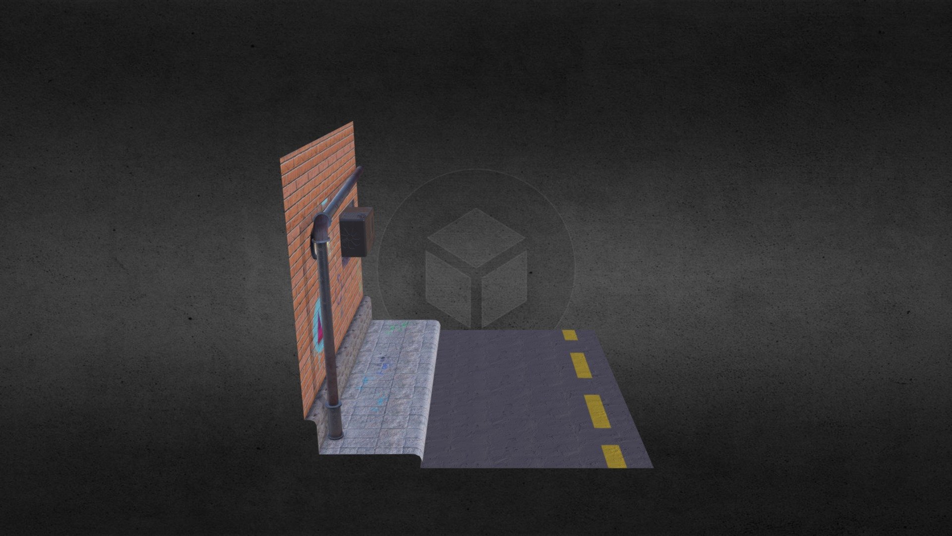 Colored Alleyway - Download Free 3D model by Vixal [5826369] - Sketchfab