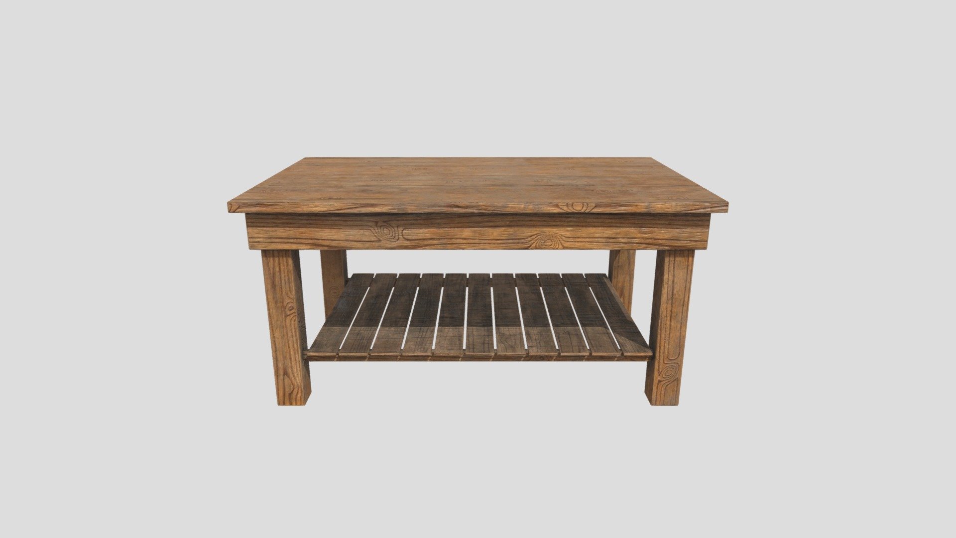 Model of Victorian Deal Table - Download Free 3D model by Wndy ...