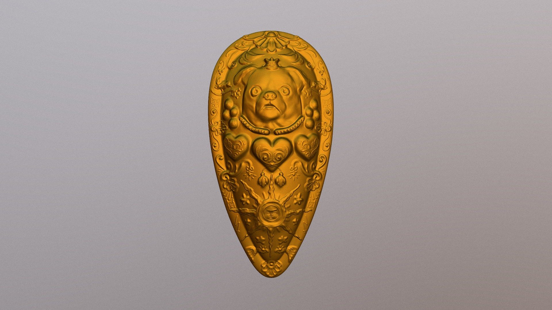 Baroque Pug Shield v14 - Download Free 3D model by catpea [582b39b ...