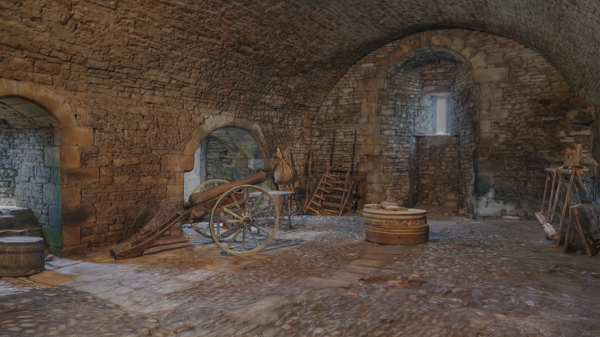 Threshing Room, Bolton Castle, Yorkshire - 3D model by danderson4 ...