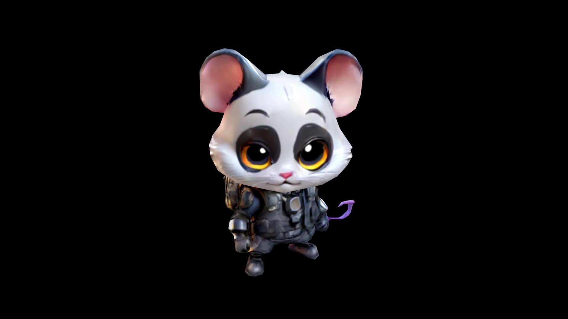 Digital rendering of a cat-styled character in a - Download Free 3D ...