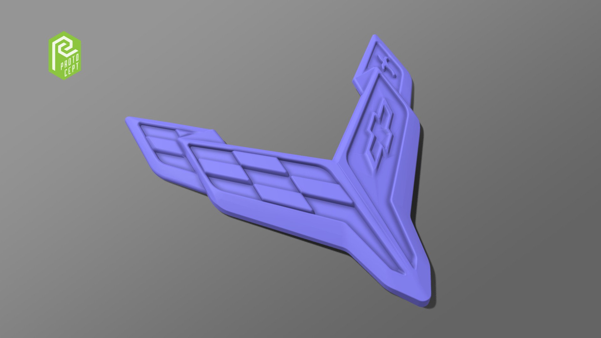 Corvette Emblem CAD - 3D model by Protocept [5833cb3] - Sketchfab